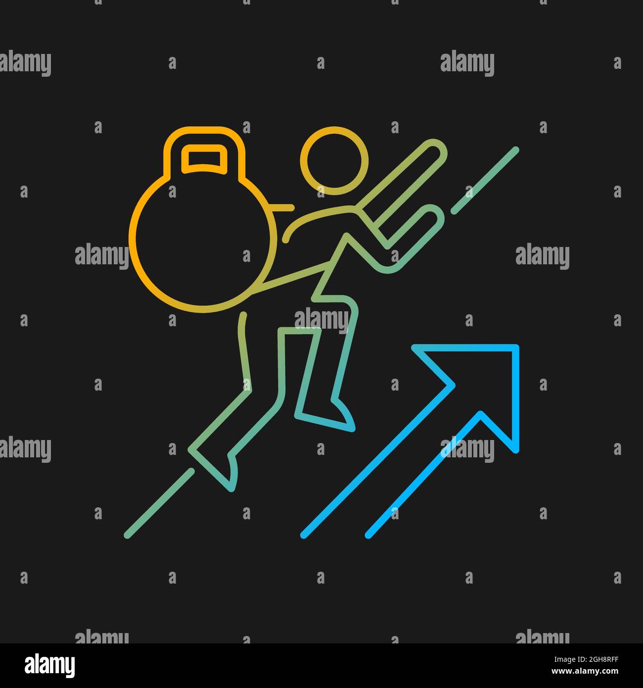 Persistence gradient vector icon for dark theme Stock Vector Image ...