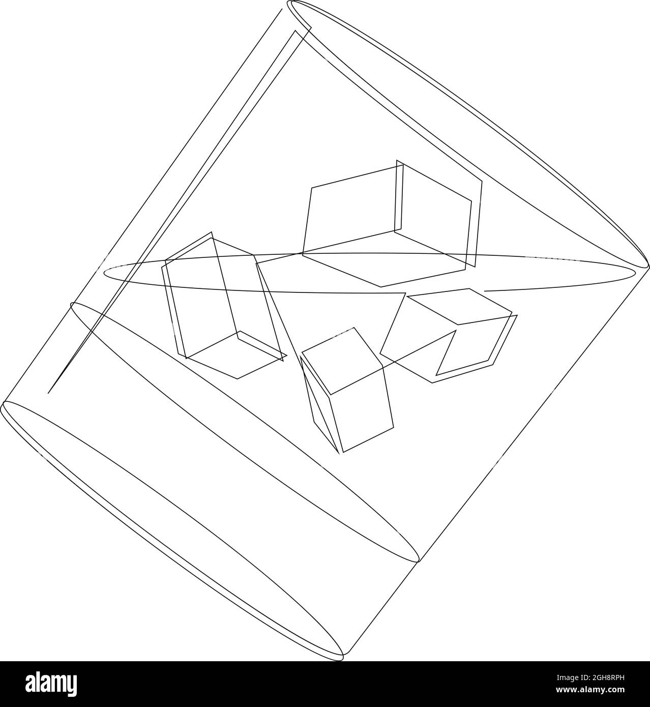 Gin on rocks in Stock Vector Images - Alamy