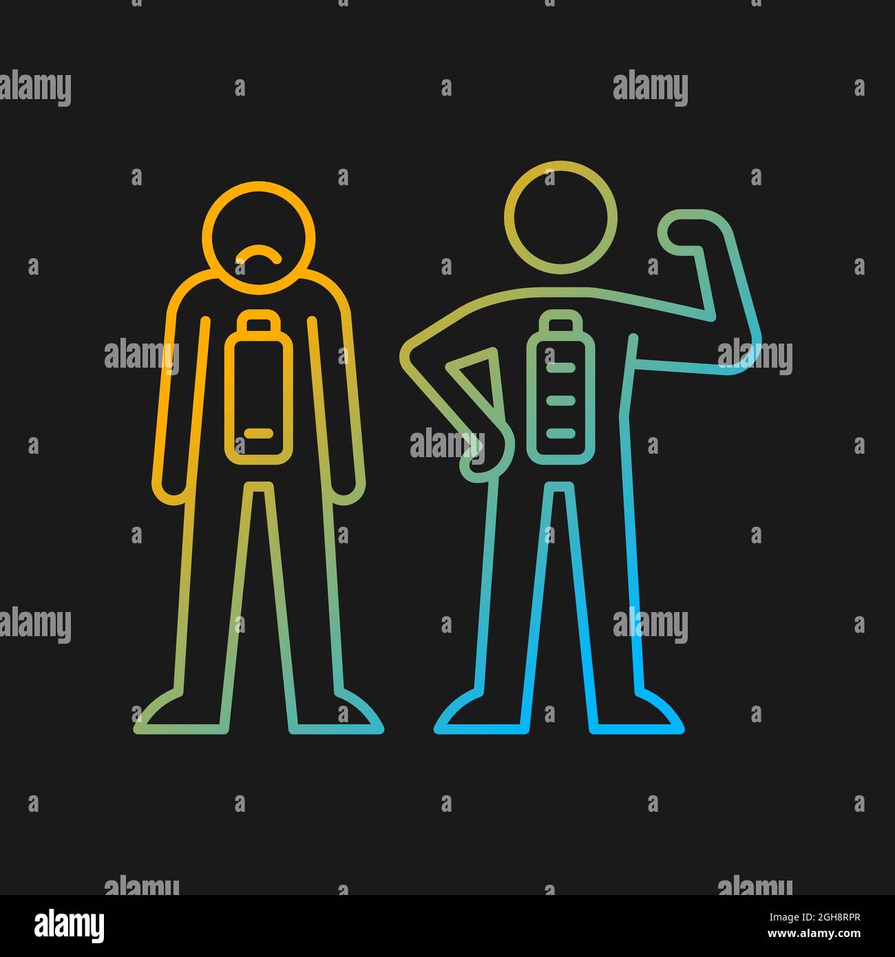 Emotional state gradient vector icon for dark theme Stock Vector Image ...