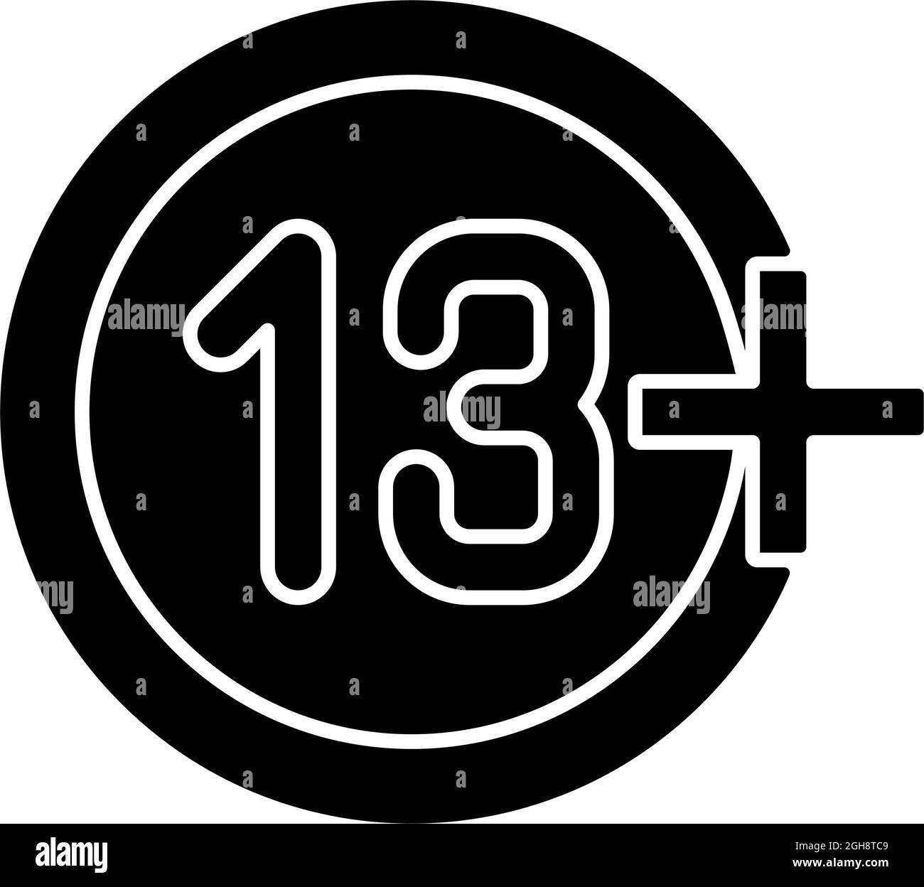 Not appropriate for kids black glyph manual label icon Stock Vector ...