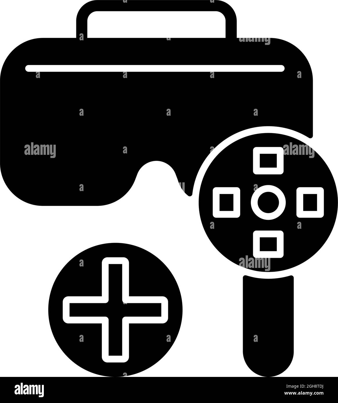 Can be used with a game controller black glyph manual label icon Stock ...