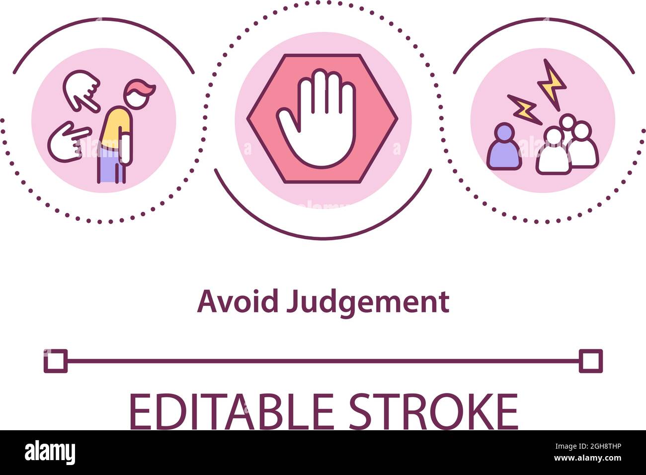 Avoid judgement concept icon Stock Vector Image & Art - Alamy