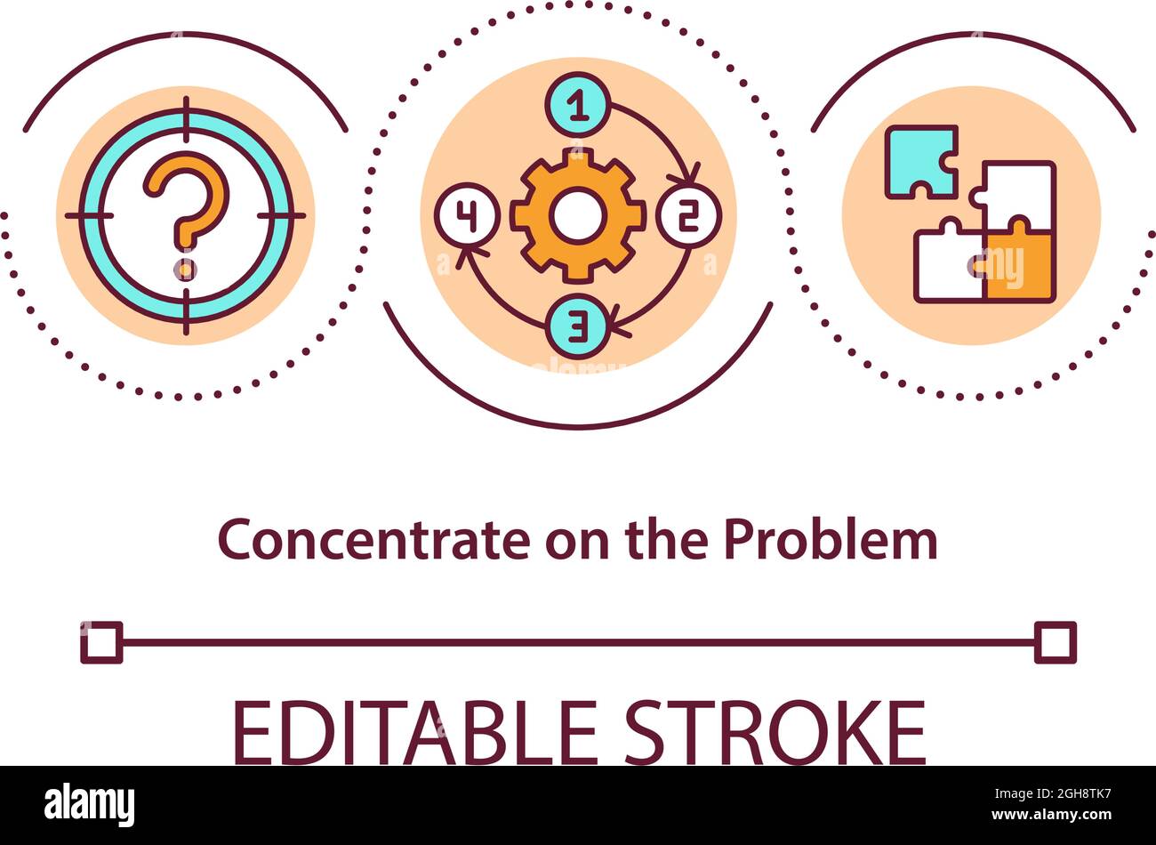 Concentrate on problem concept icon Stock Vector Image & Art - Alamy