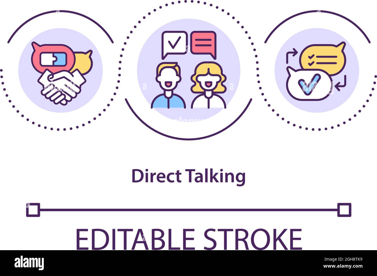 Direct talking concept icon Stock Vector Image & Art - Alamy
