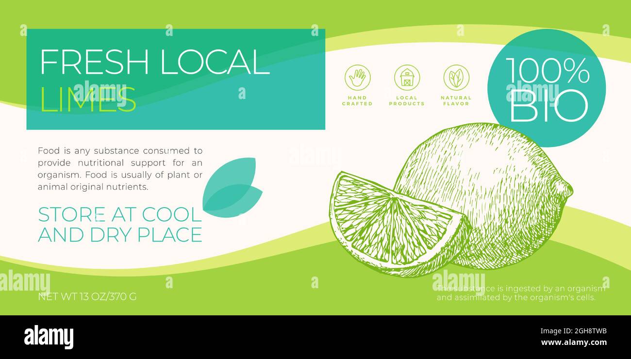 Fresh Local Fruits and Berries Label Template. Abstract Vector ...