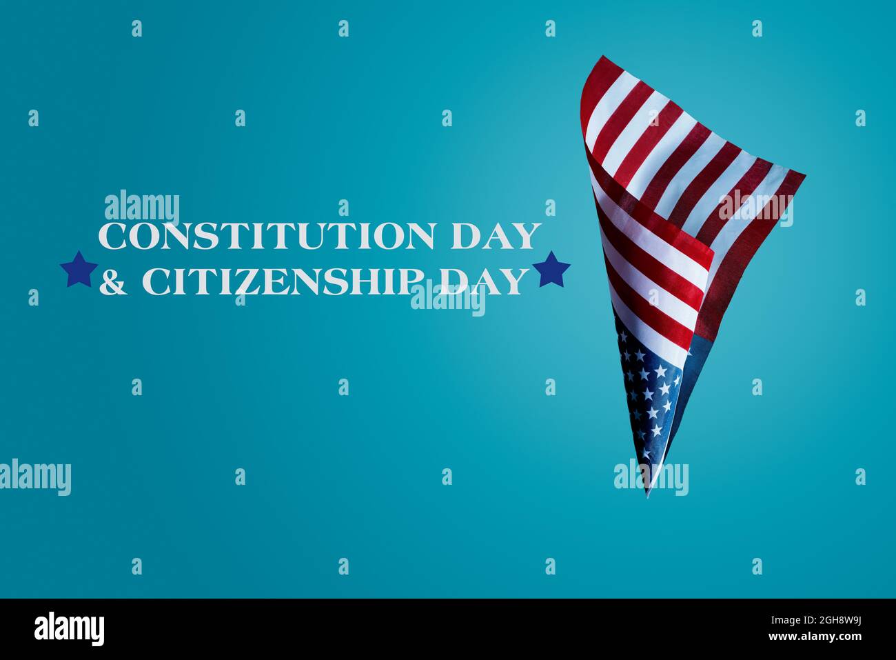 the text constitution day and citizenship day, and a flag of the United ...