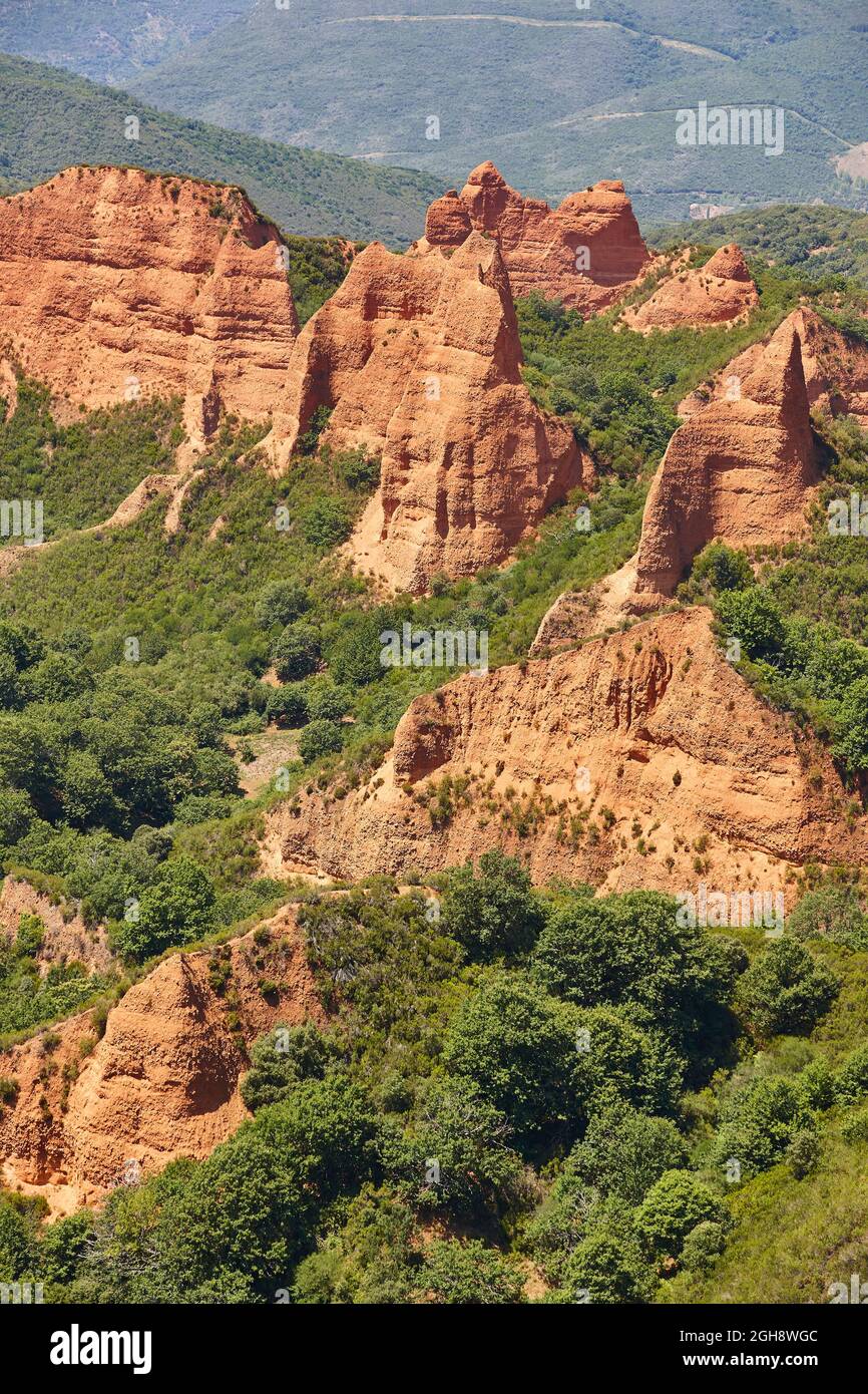 Roman antique gold mine in Spain. Las Medulas. Unesco Heritage Stock ...