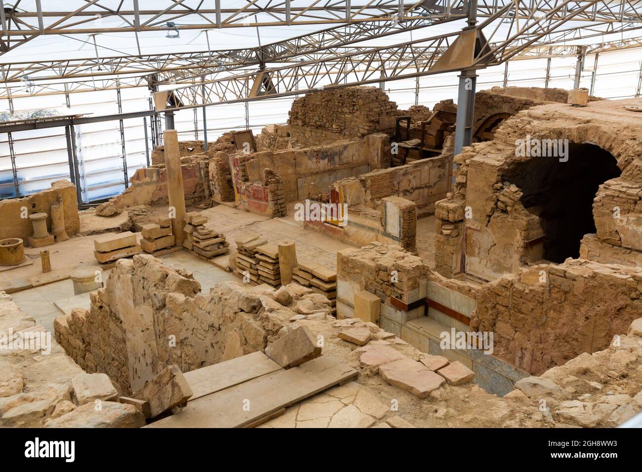 Terrace Houses in Ephesus ancient city in Izmir, Turkey Stock Photo - Alamy