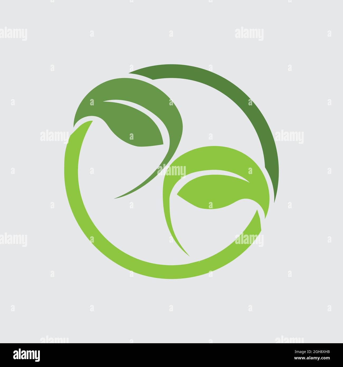 Green Leaf eco organik Logo desain template vektor Stock Vector Image ...