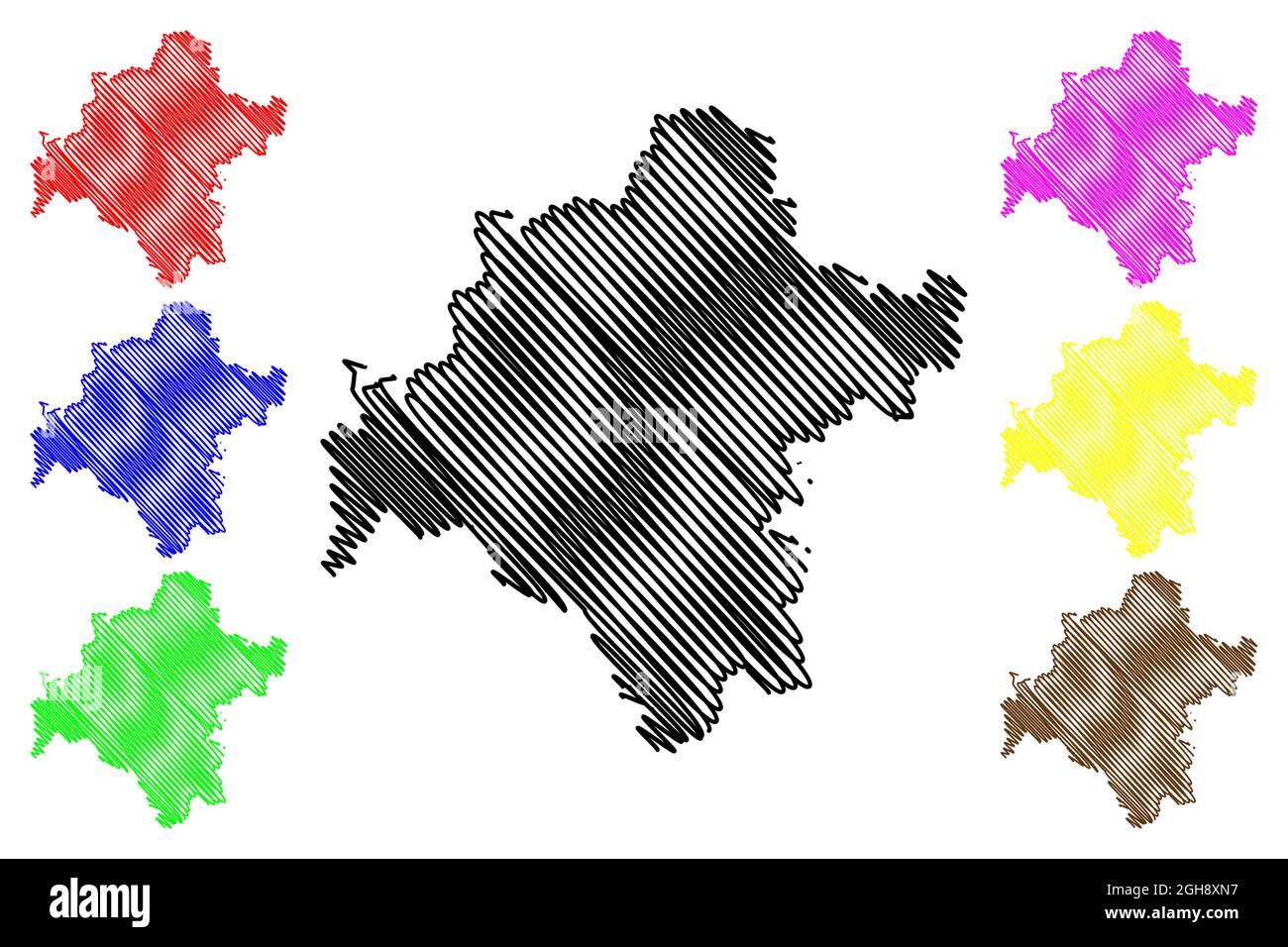 Schmalkalden-Meiningen district (Federal Republic of Germany, rural ...