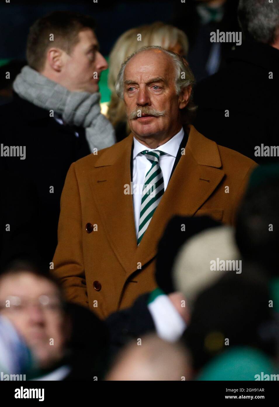 Celtic owner Dermot Desmond in the stands before kick off during the ...