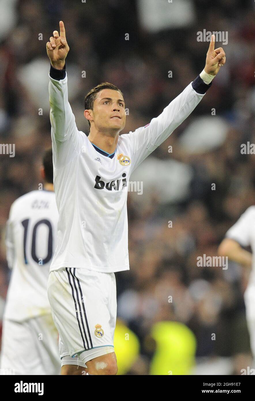 Cristiano Ronaldo of Real Madrid celebrates his goal during the UEFA ...