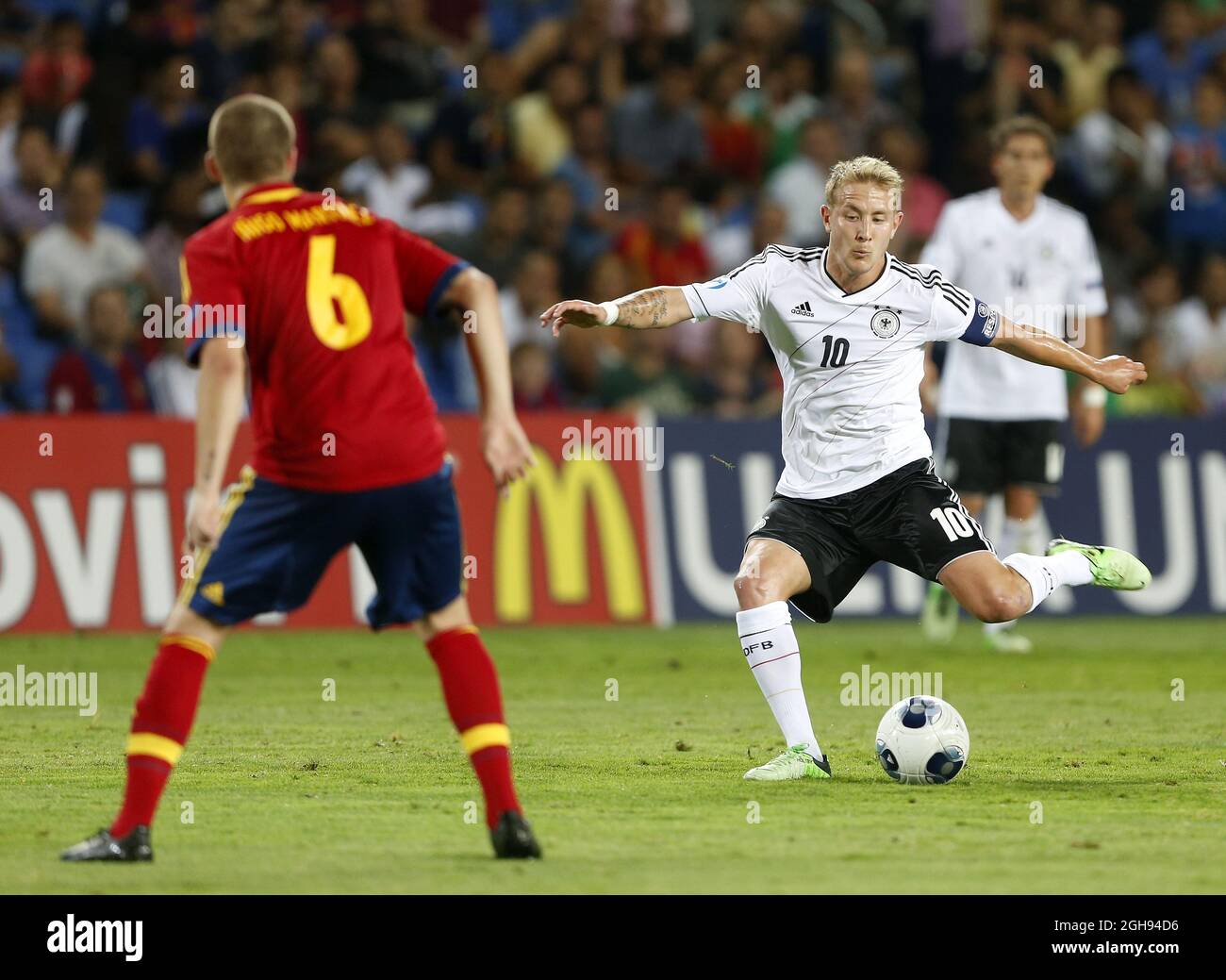 Germany's Lewis Holtby in action during the UEFA European U21 Soccer ...