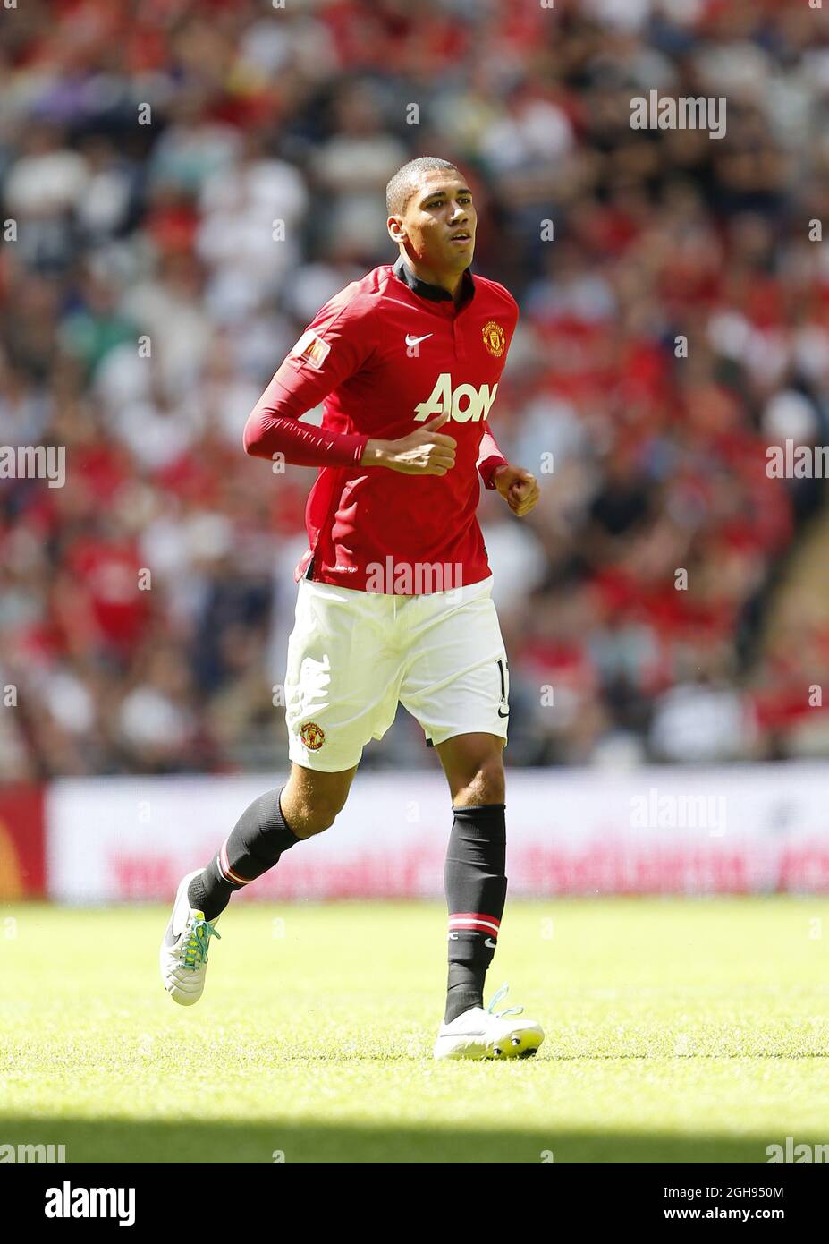 Manchester United's Chris Smalling in action during the FA Community ...
