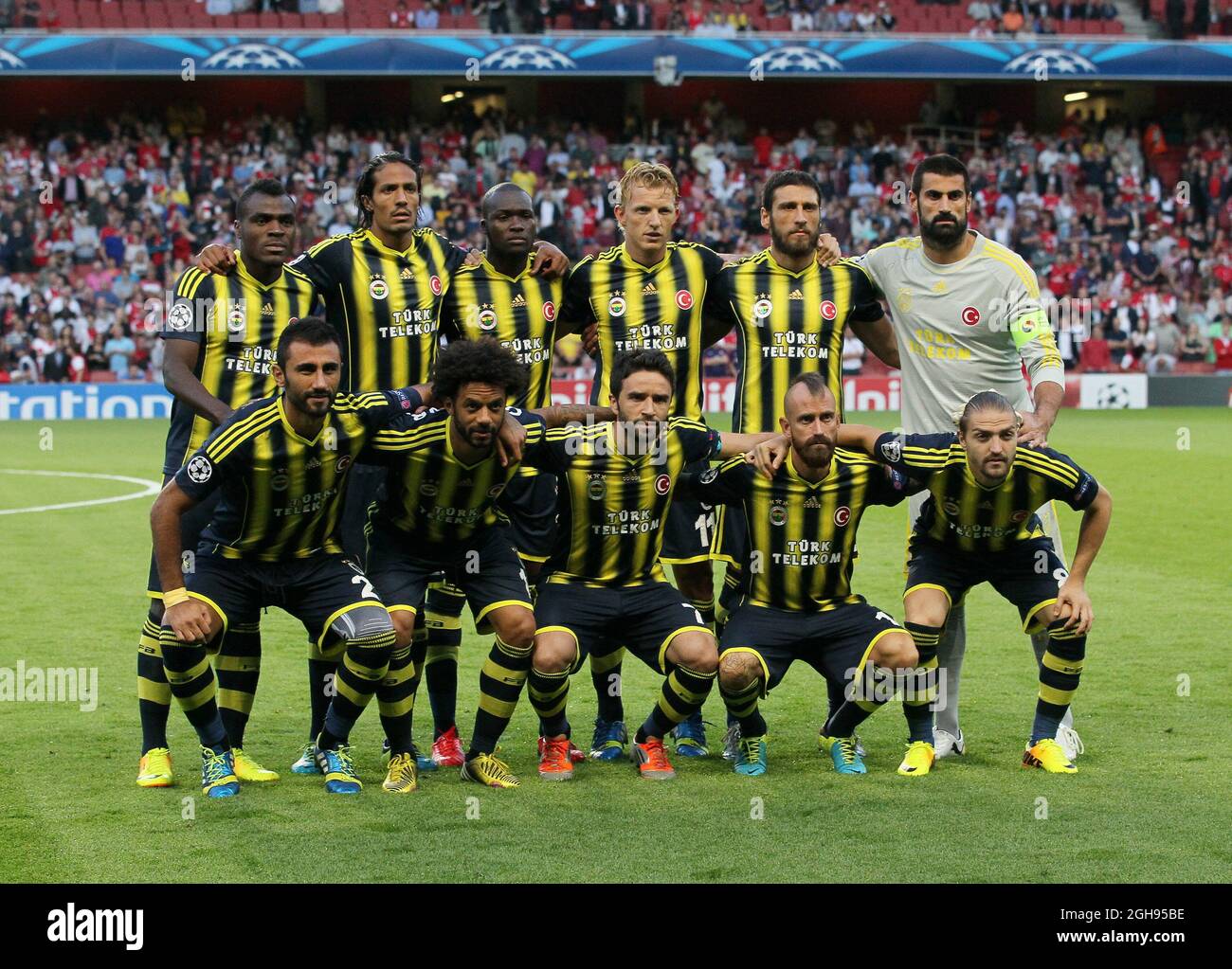 Fenerbahce's team group during the UEFA Champions League Qualification ...
