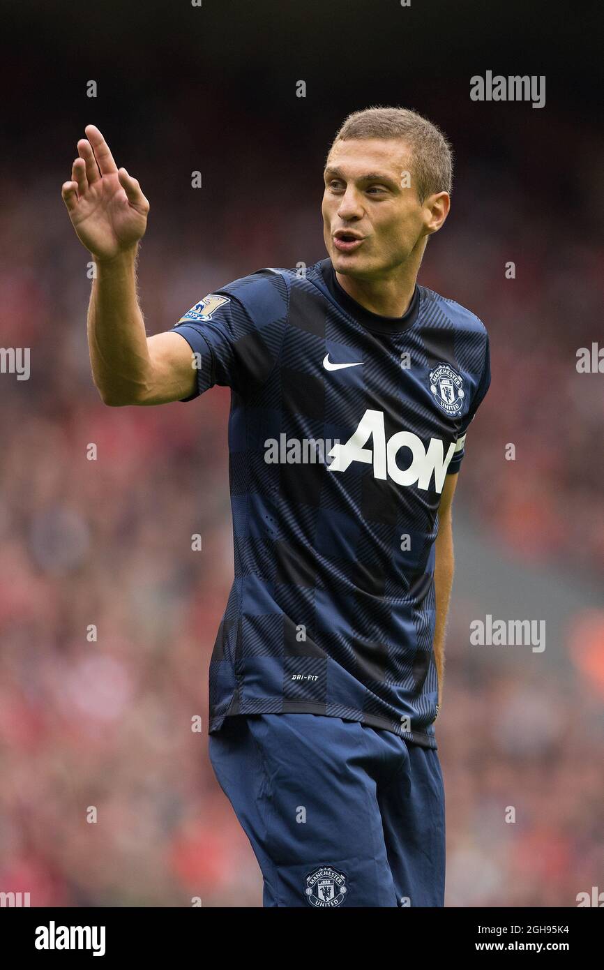 Manchester United's Nemanja Vidic during the Barclays Premier League ...
