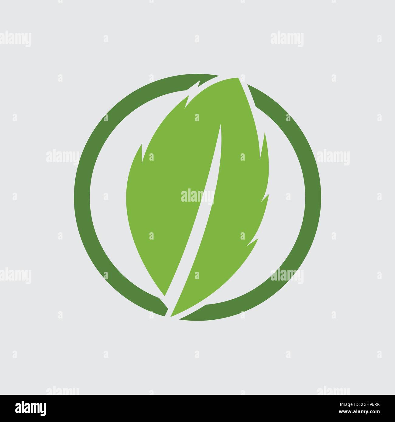 Green Leaf eco organik Logo desain template vektor Stock Vector Image ...