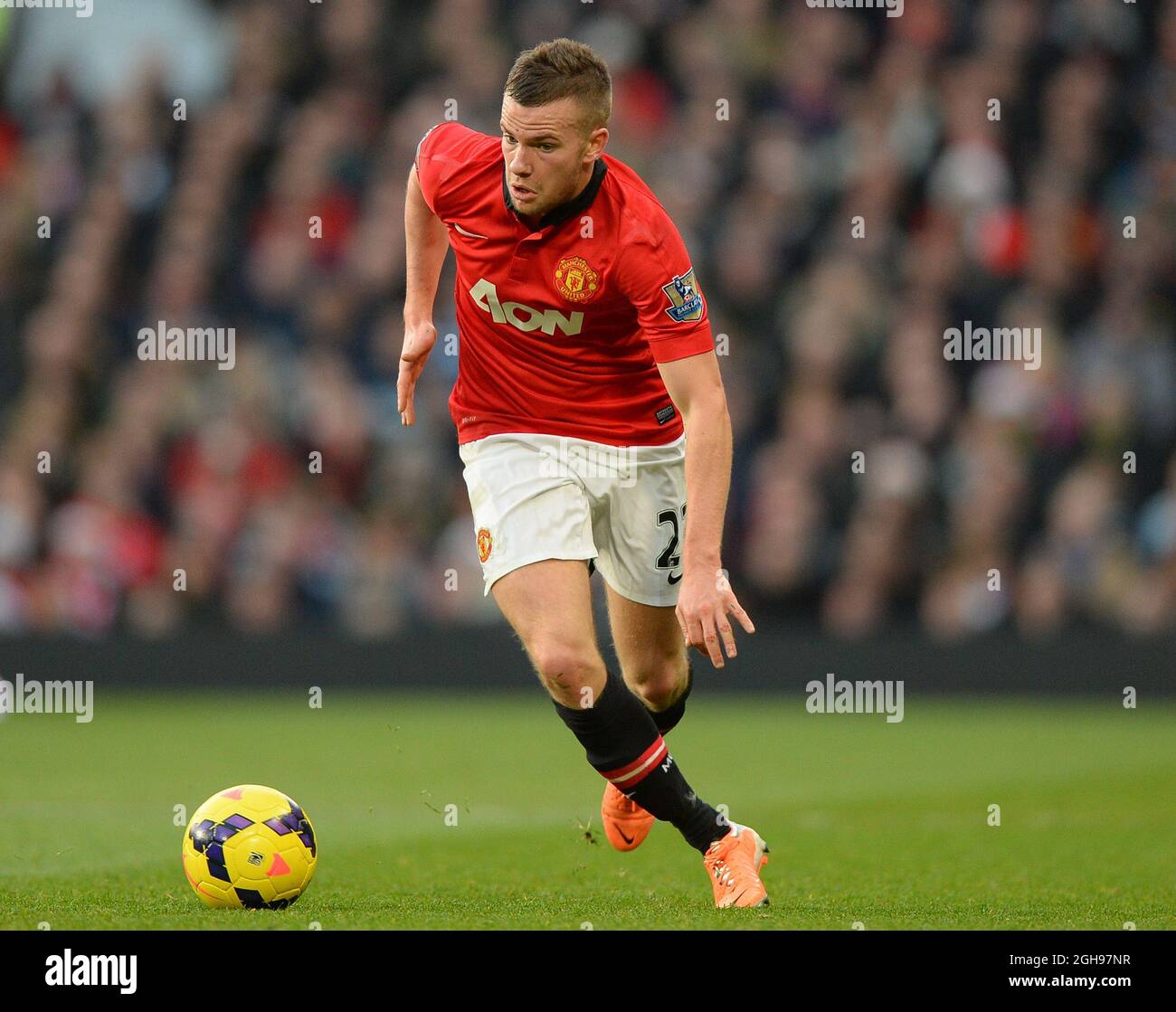 Tom Cleverley of Manchester United during the Barclays Premier League ...