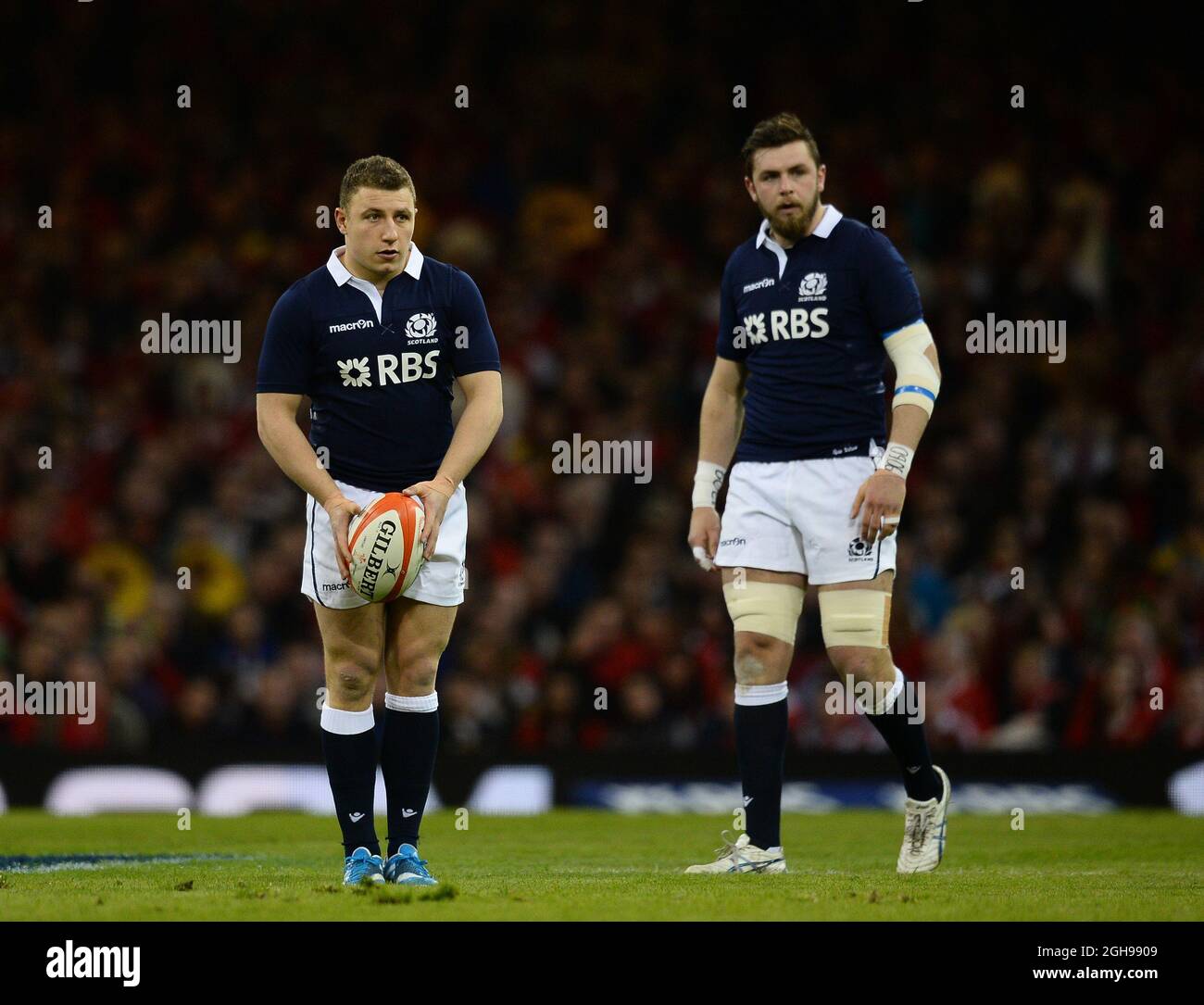Duncan Weir of Scotland during the RBS 6 Nations match between Wales ...