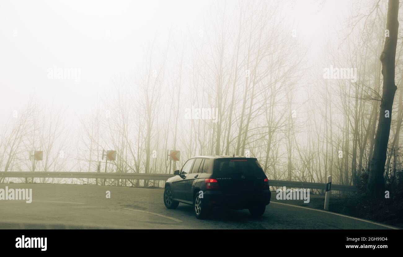 Rear view of new luxury Mercedes-Benz GLK 220 CDi SUV Stock Photo - Alamy