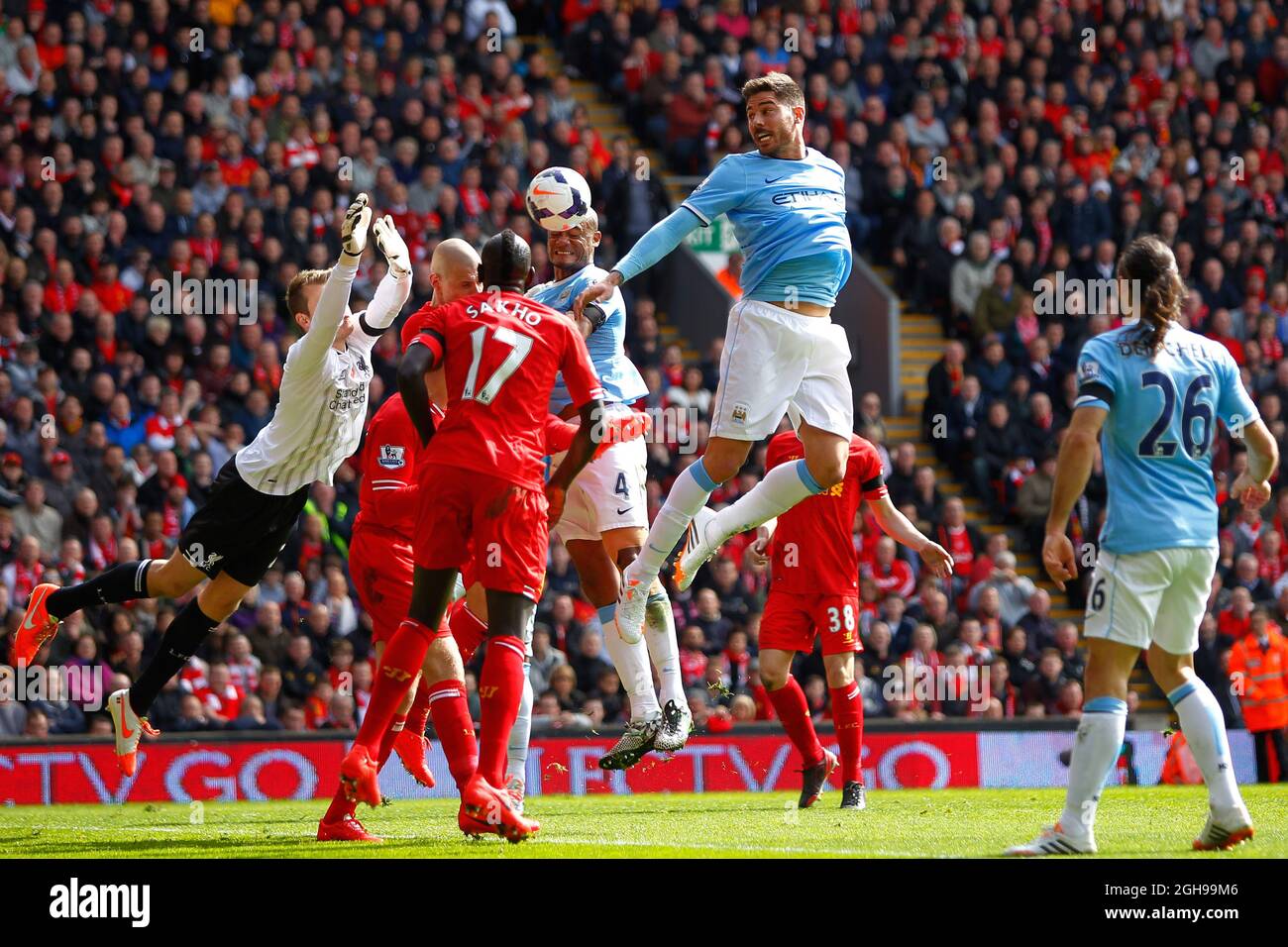Liverpool manchester city anfield goal hi-res stock photography and ...