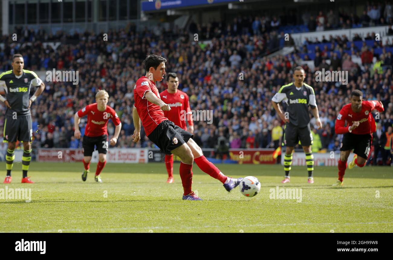 Peter Whittingham of Cardiff scores from the penalty spot during ...