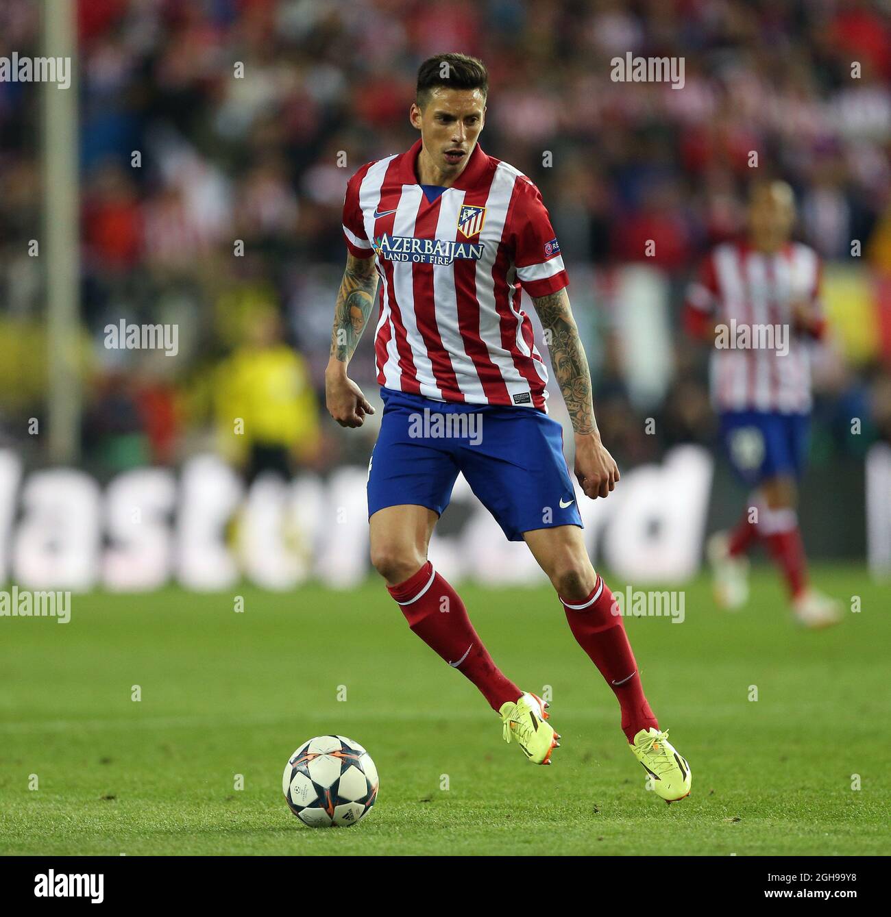 Athletico Madrid's Jose Sosa in action during the UEFA Champions League ...