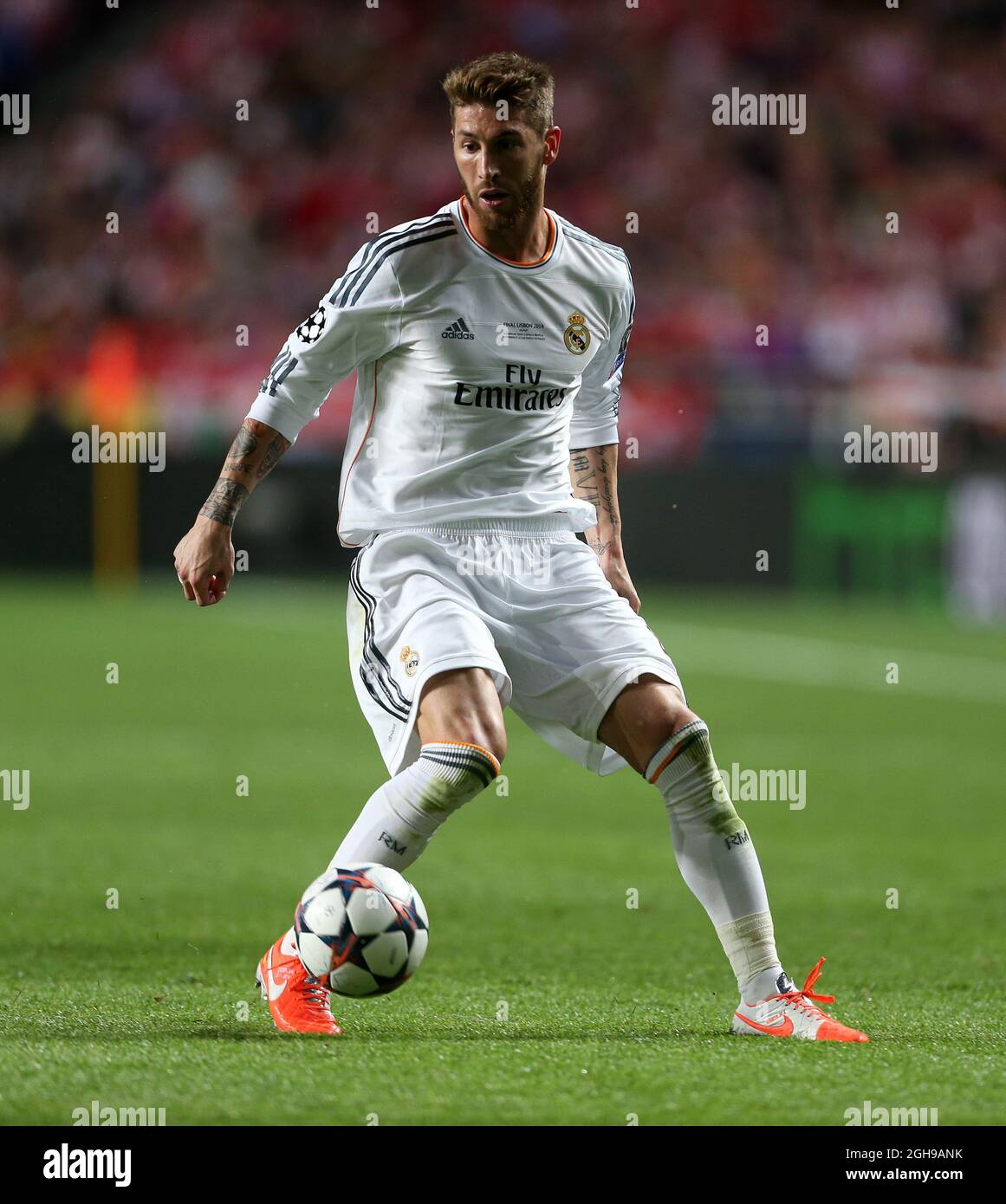 Real Madrid's Sergio Ramos in action during the UEFA Champions League ...