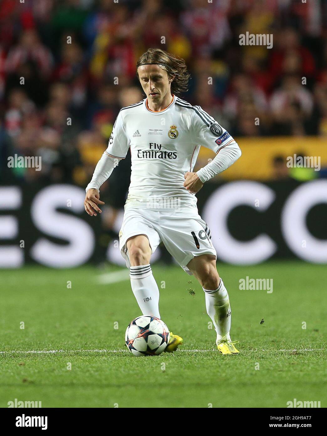 Real Madrid Luka Modric in action during the UEFA Champions League ...