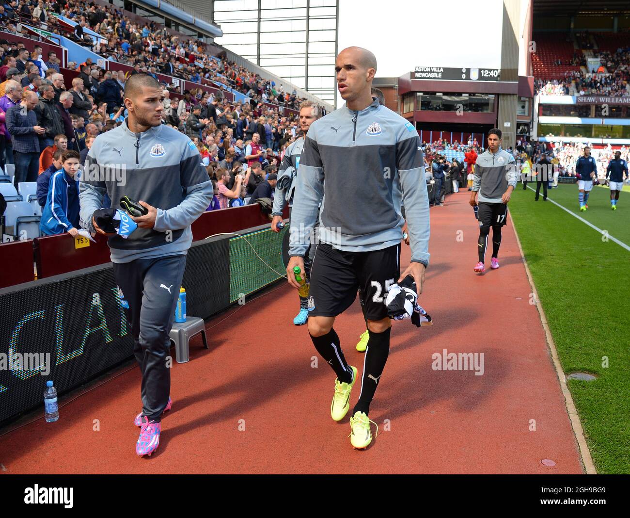 Gabriel Obertan of Newcastle United makes his way to the bench during ...