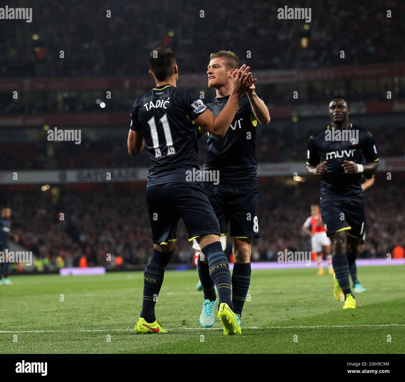 Southamptons steven davis celebrates scoring hi-res stock photography ...