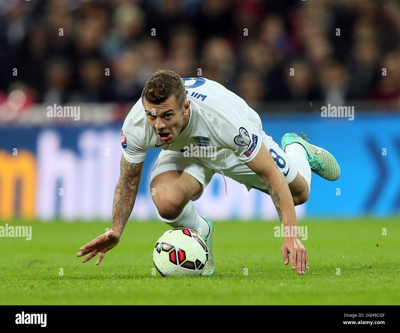 England's Jack Wilshere in action during the Euro 2016 Qualification ...