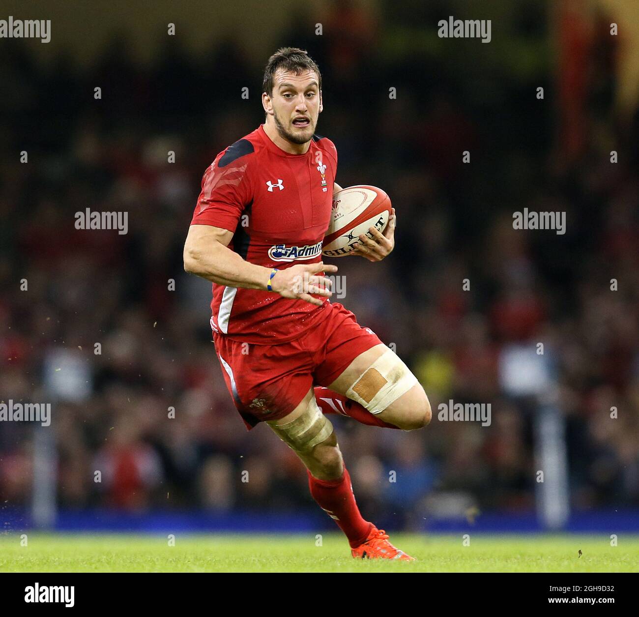 Sam Warburton of Wales in action during the Dove Men Series match ...
