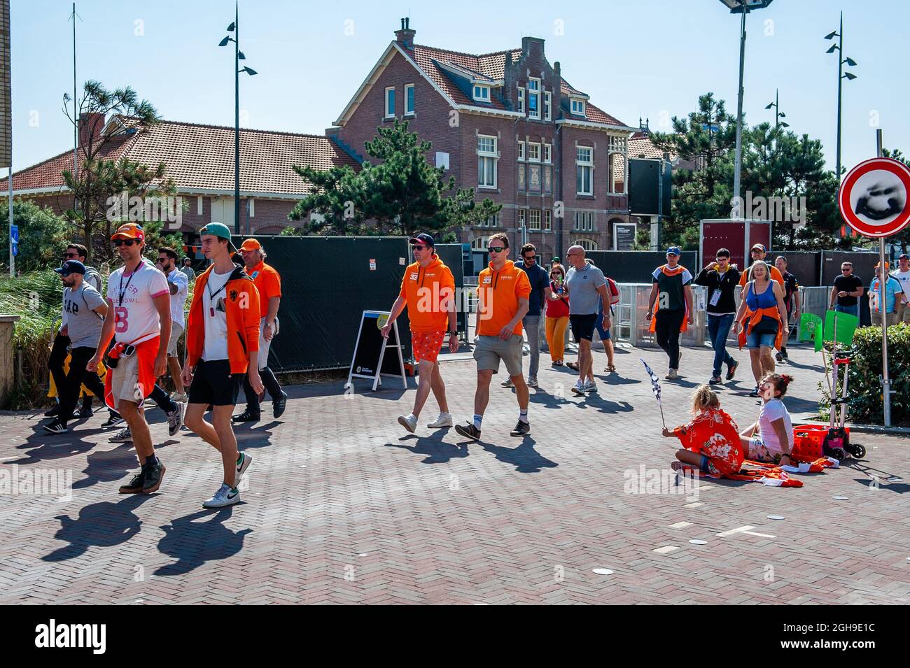 Zandvoort, Netherlands. 05th Sep, 2021. A group of Orange fans seen ...