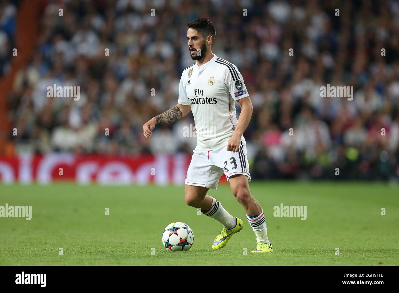 Isco of Real Madrid in action during UEFA Champions League Quarter ...