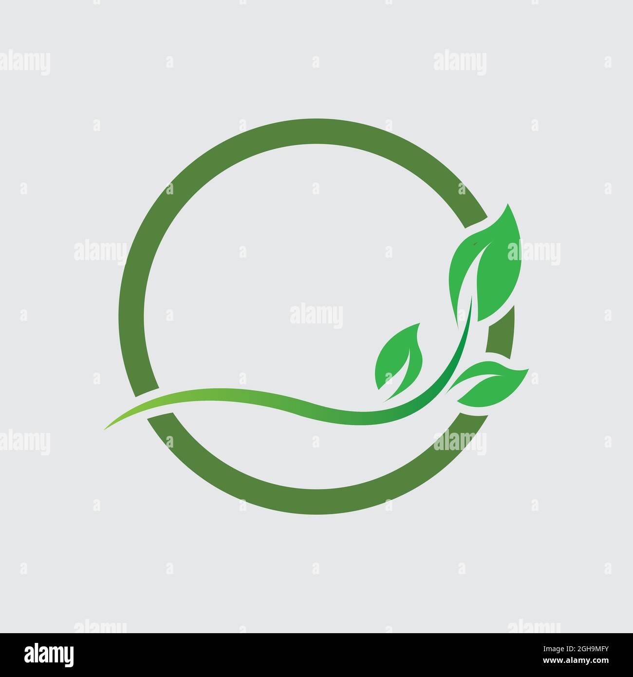 Green Leaf eco organik Logo desain template vektor Stock Vector Image ...