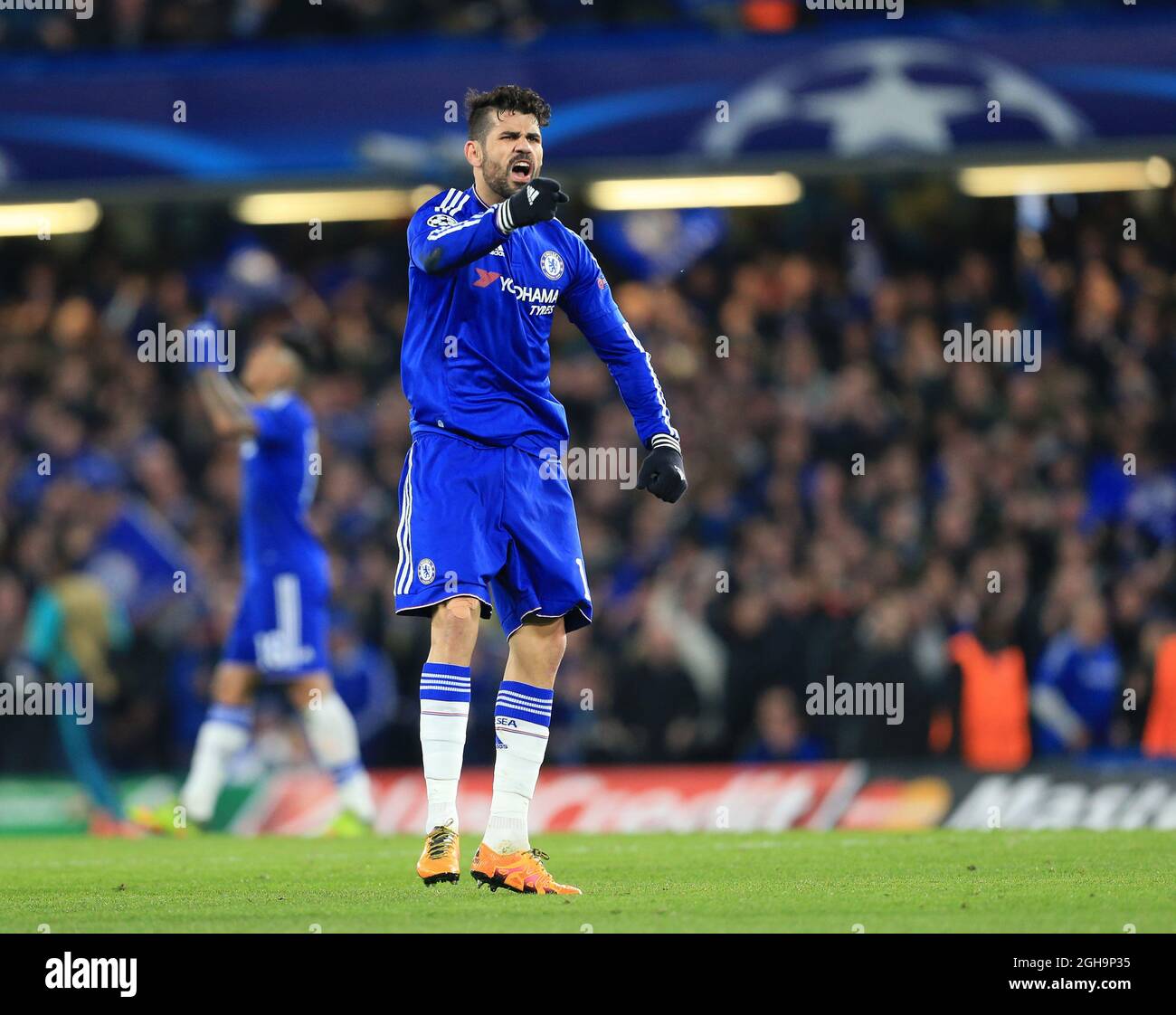 Chelsea's Diego Costa celebrates scoring his sides opening goal during ...