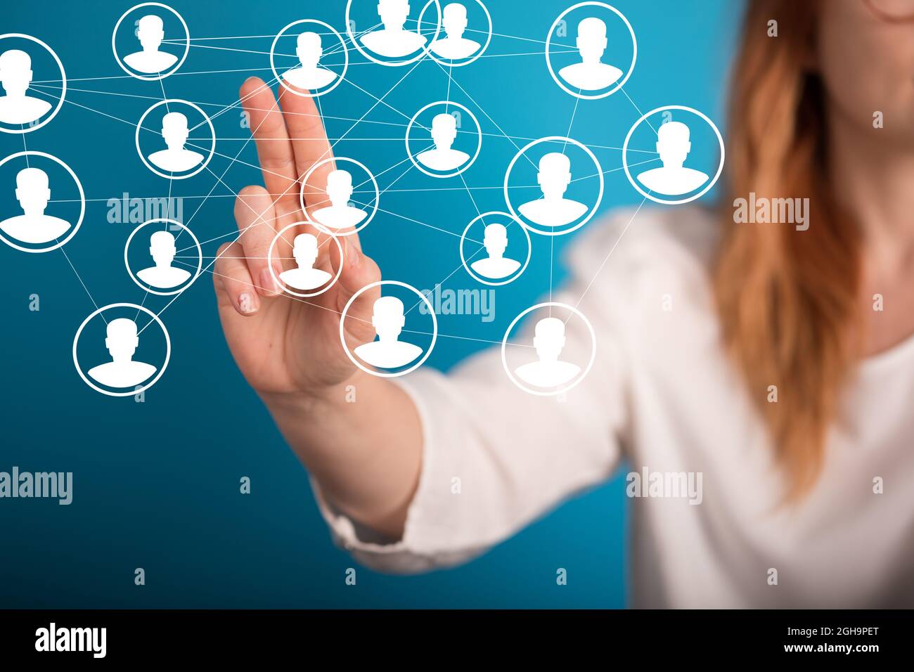 Social networking illustration as a concept of team connection Stock ...