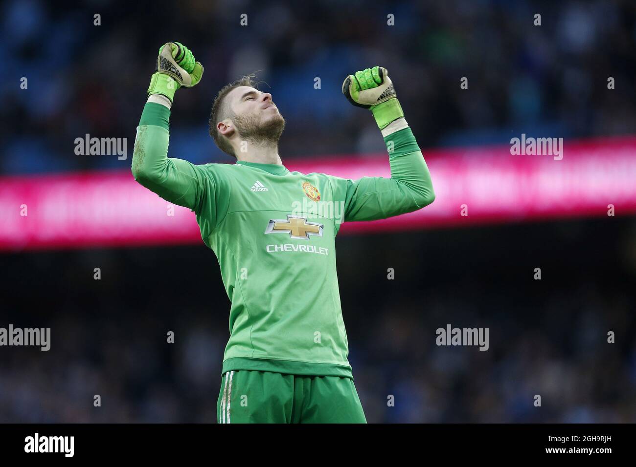 David de Gea of Manchester United celebrates victory during the ...