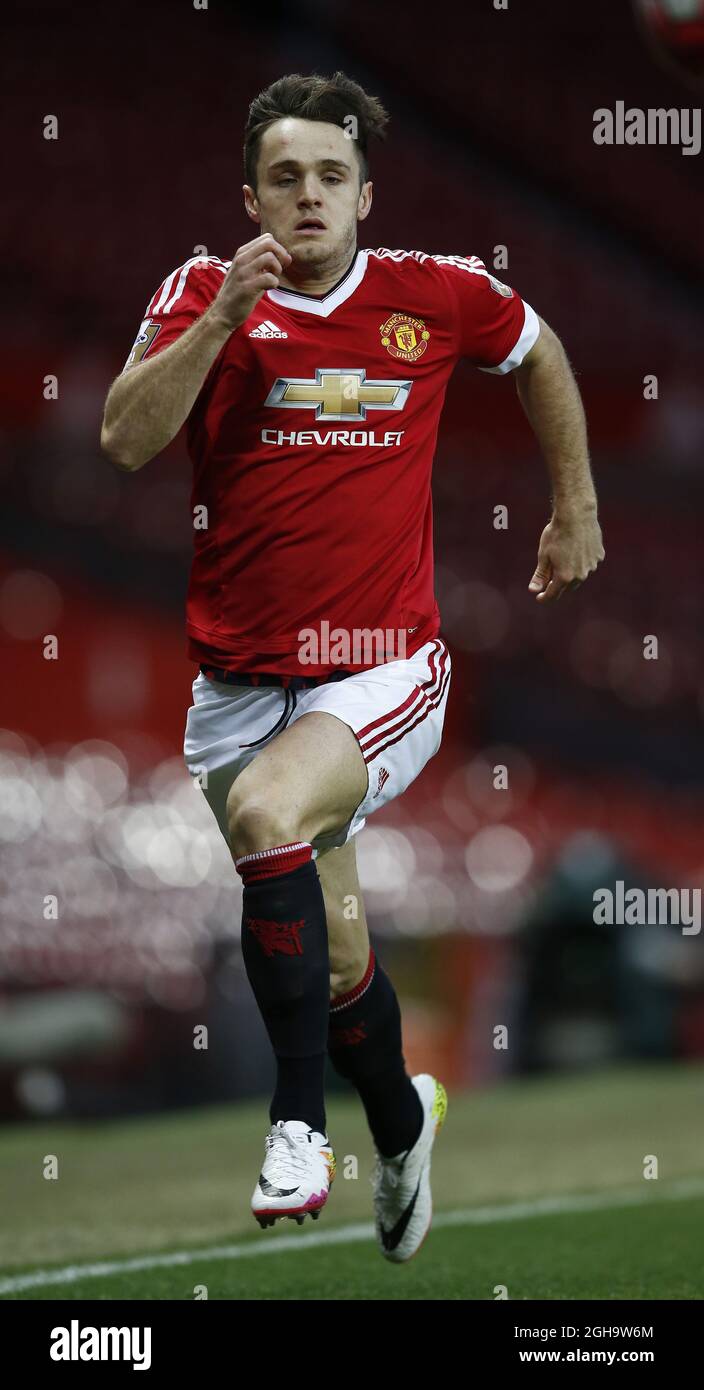 Jo Riley of Manchester Utd during the Barclays U21 Premier League match ...