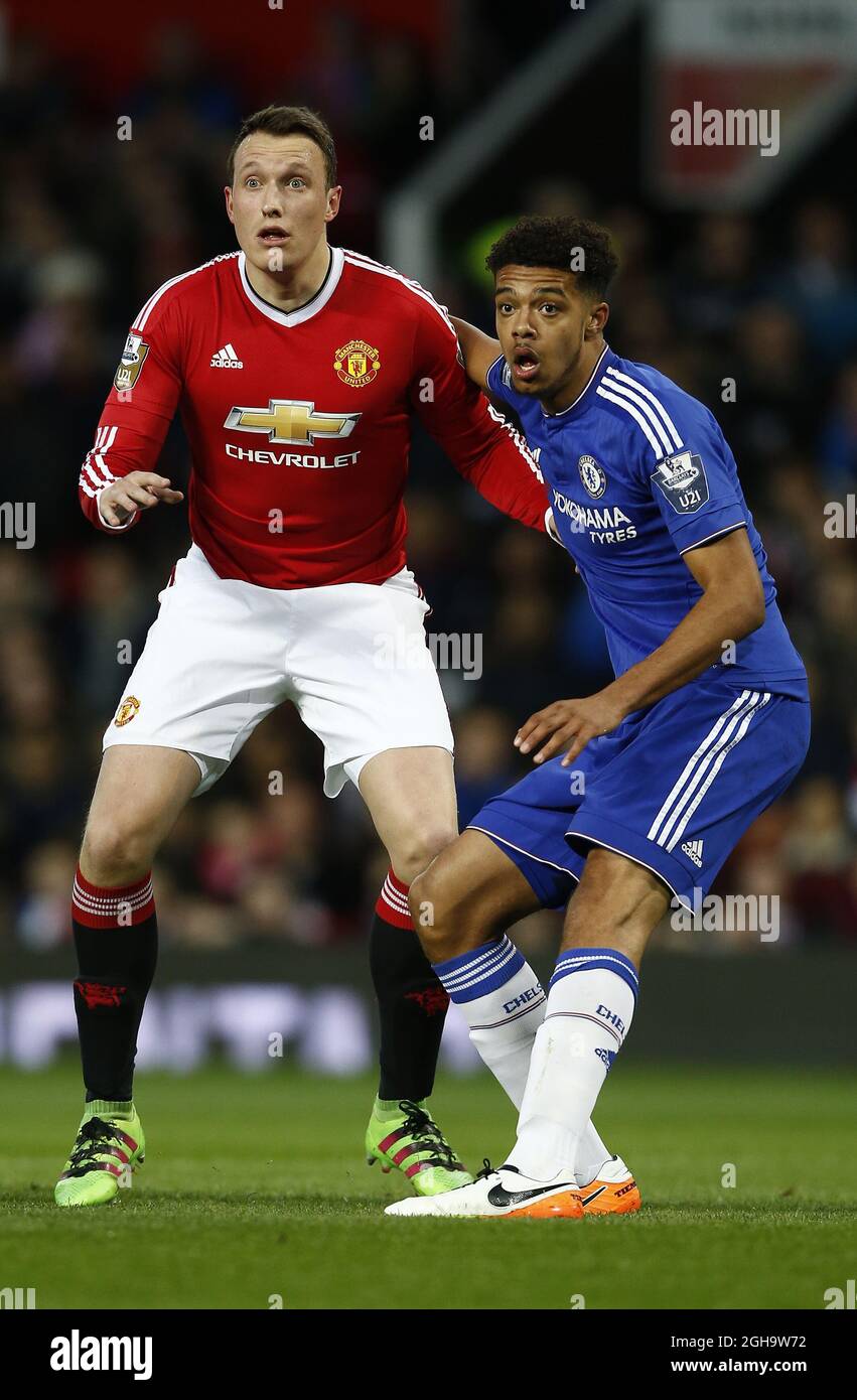 Phil Jones of Manchester United tussles with Jake-Clarke Salter of ...