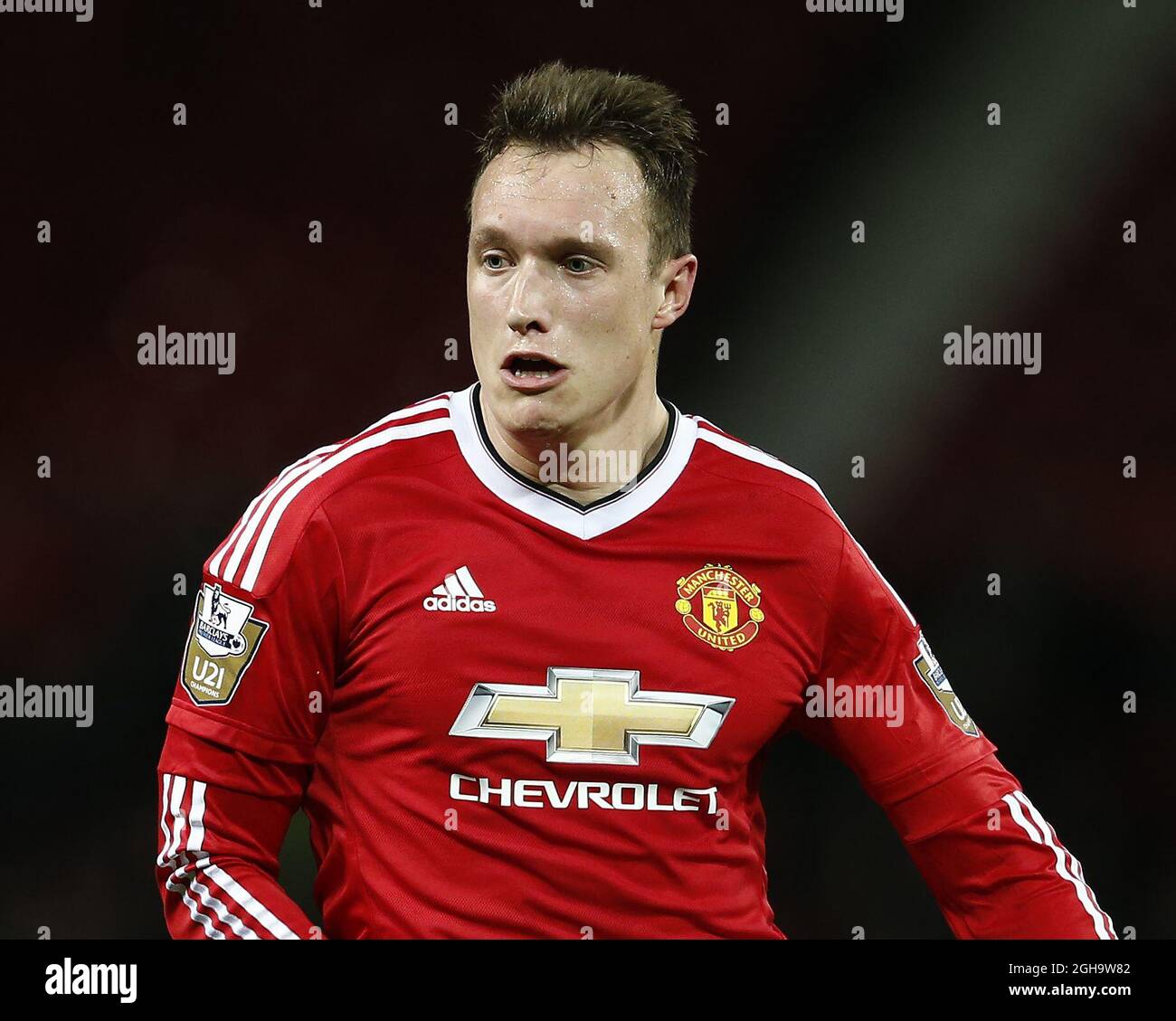 Phil Jones of Manchester United during the Barclays U21 Premier League ...