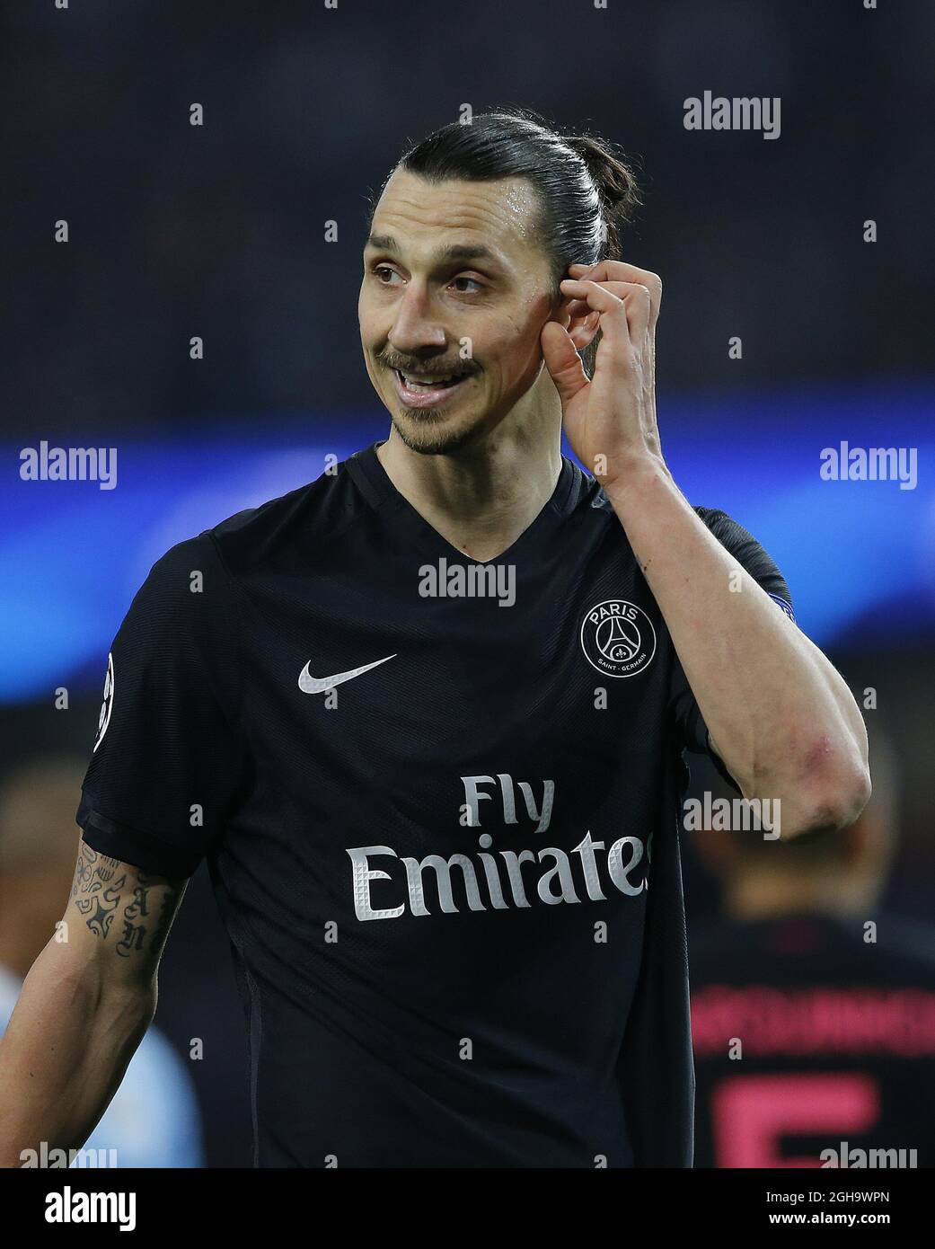 Zlatan Ibrahimovic of Paris Saint Germain during the UEFA Champions ...