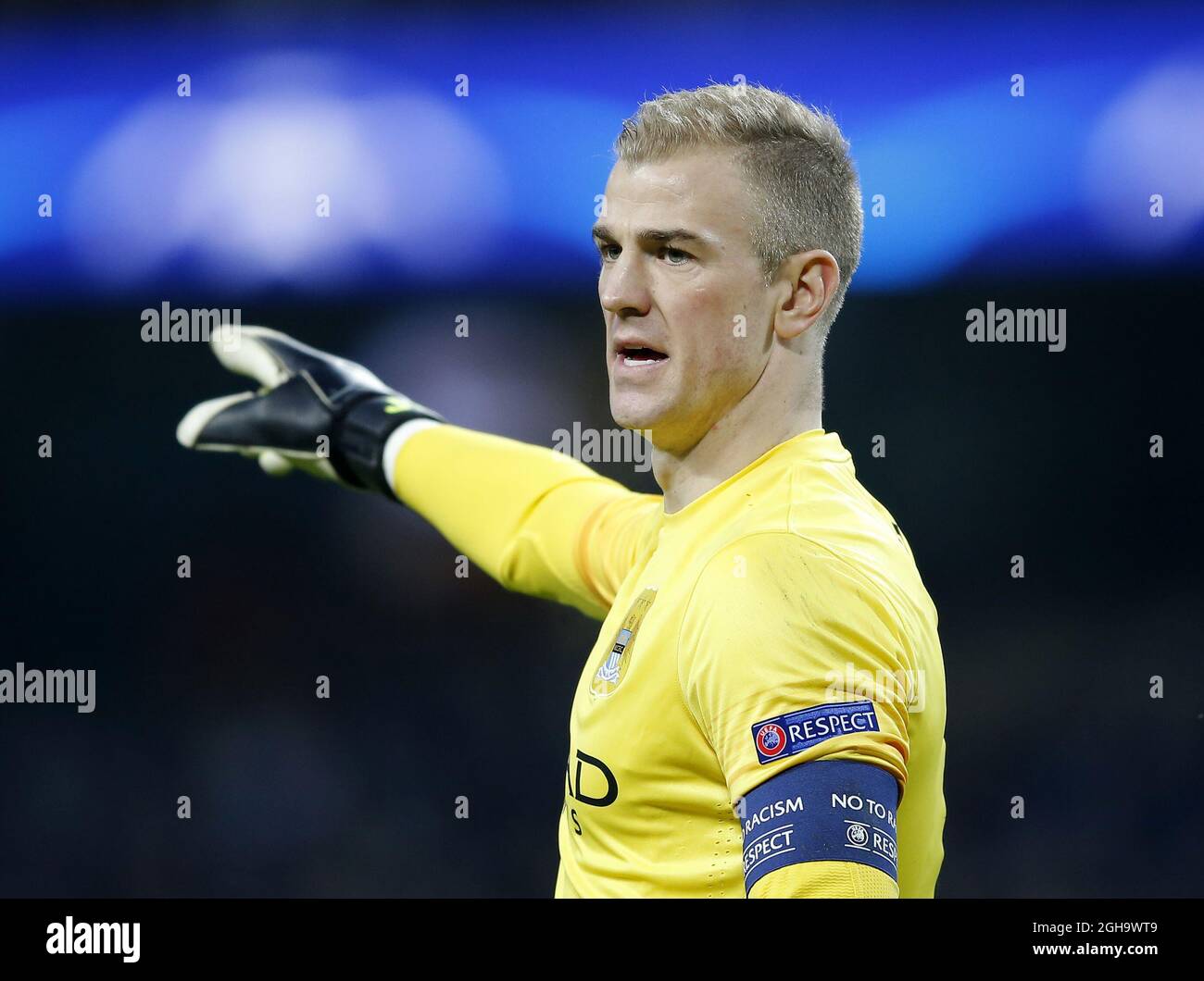 Joe Hart of Manchester City during the UEFA Champions League match at ...