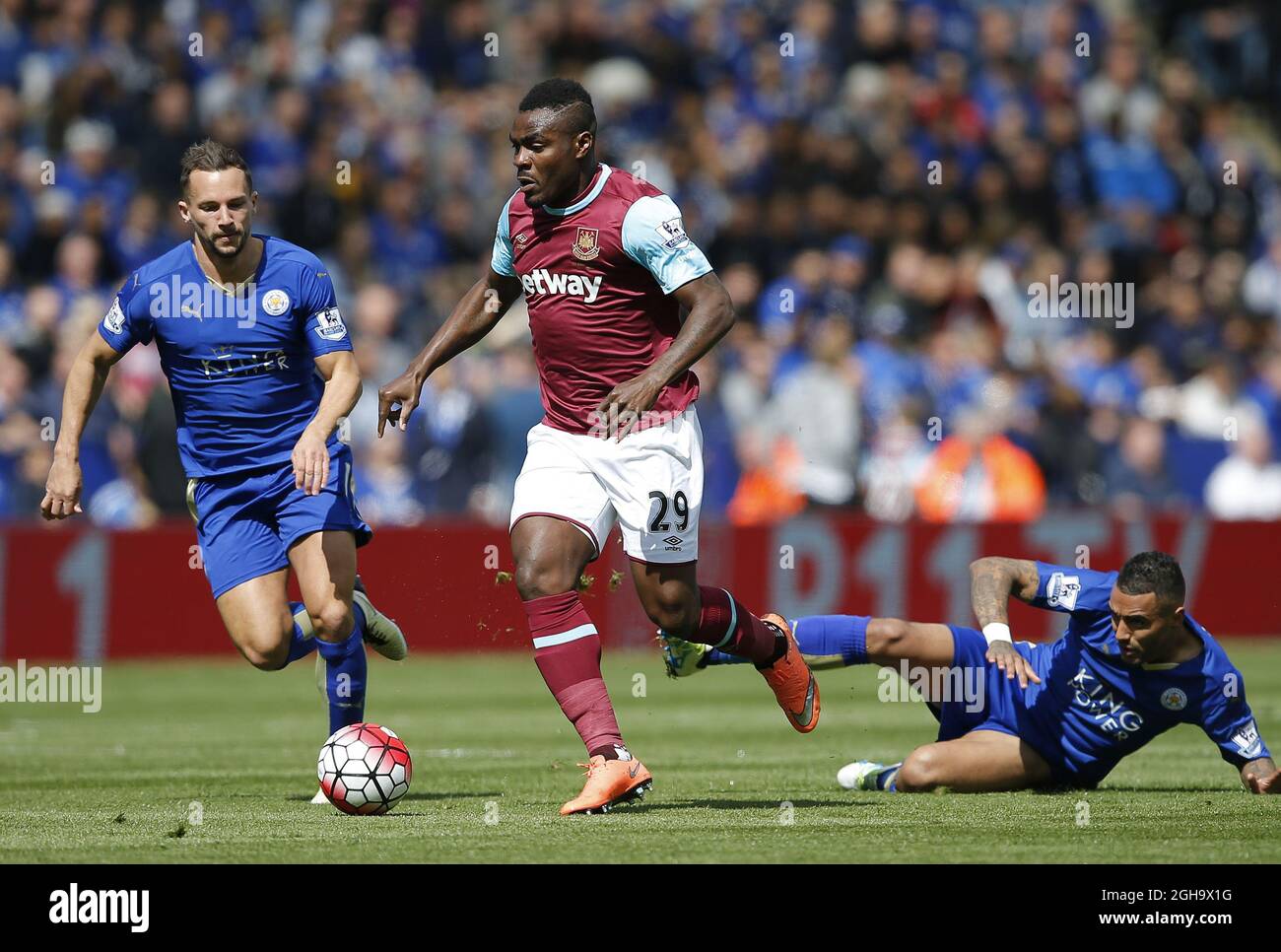 Emmanuel Emenika of West Ham United during the Barclays Premier League ...