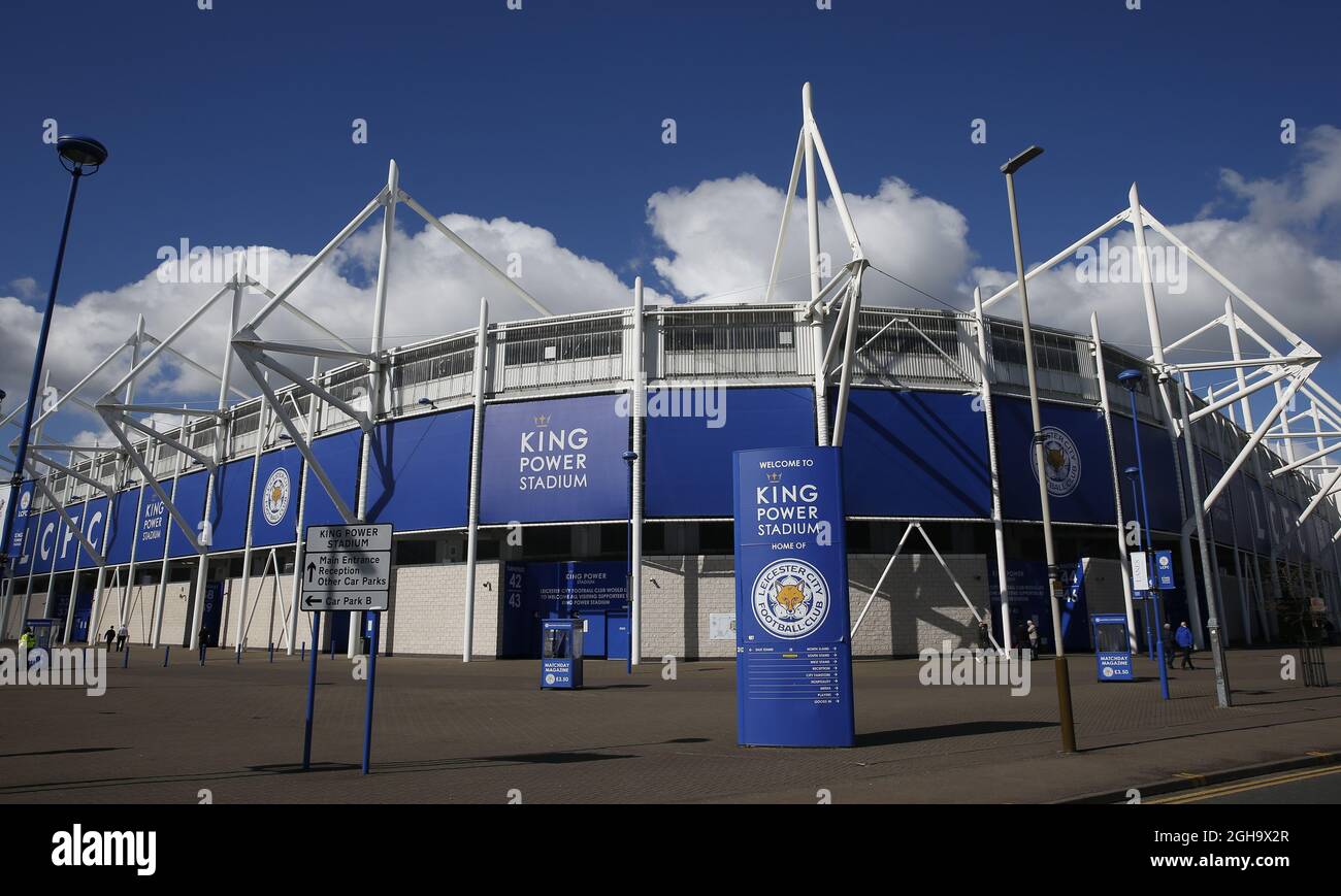 The exterior of the King Power Stadium during the Barclays Premier ...
