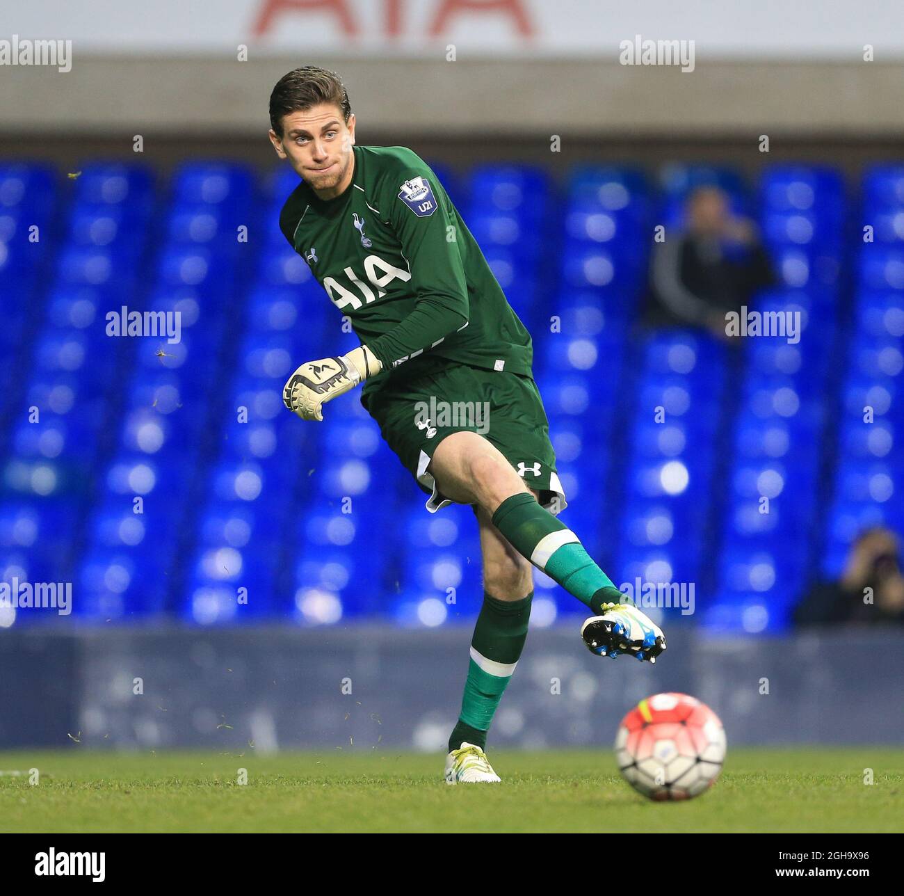 Tottenham's Luke McGee in action during the U21 Premier League match at ...