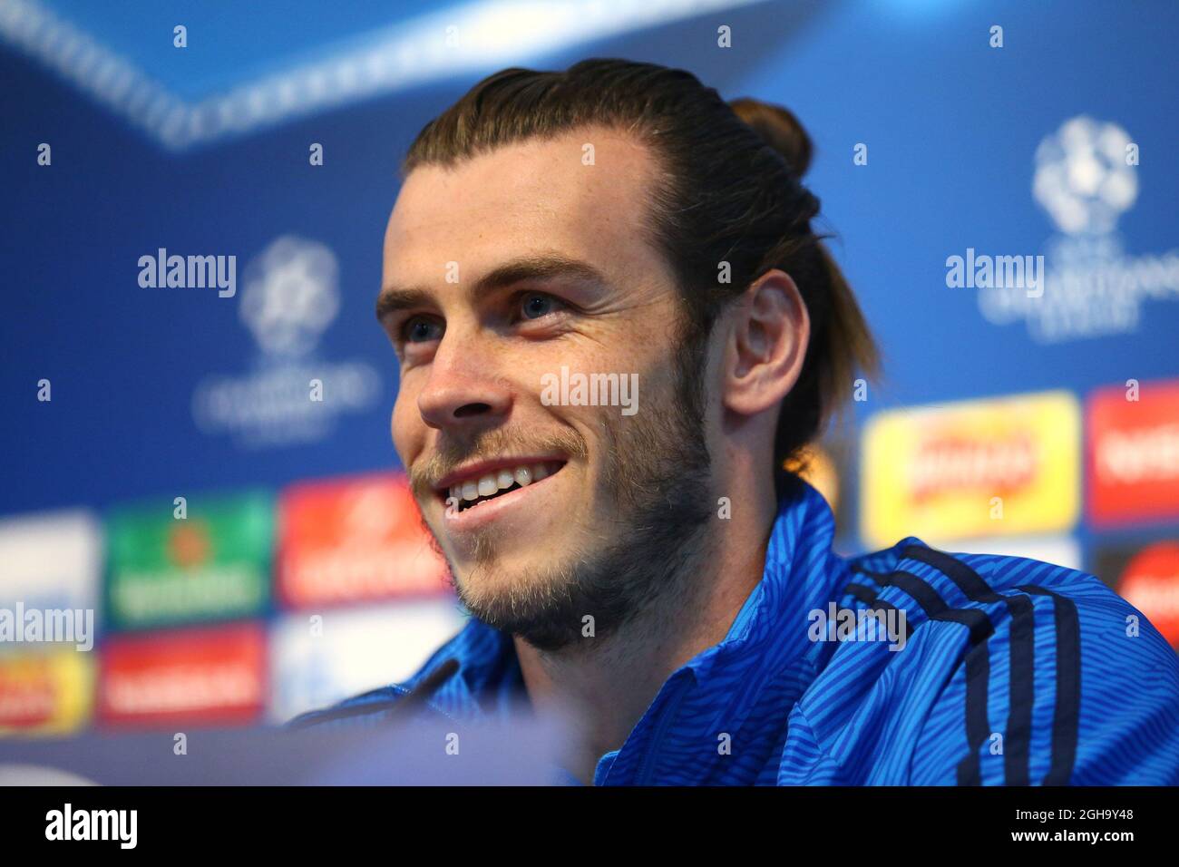 Gareth Bale of Real Madrid during the UEFA Champions League training ...