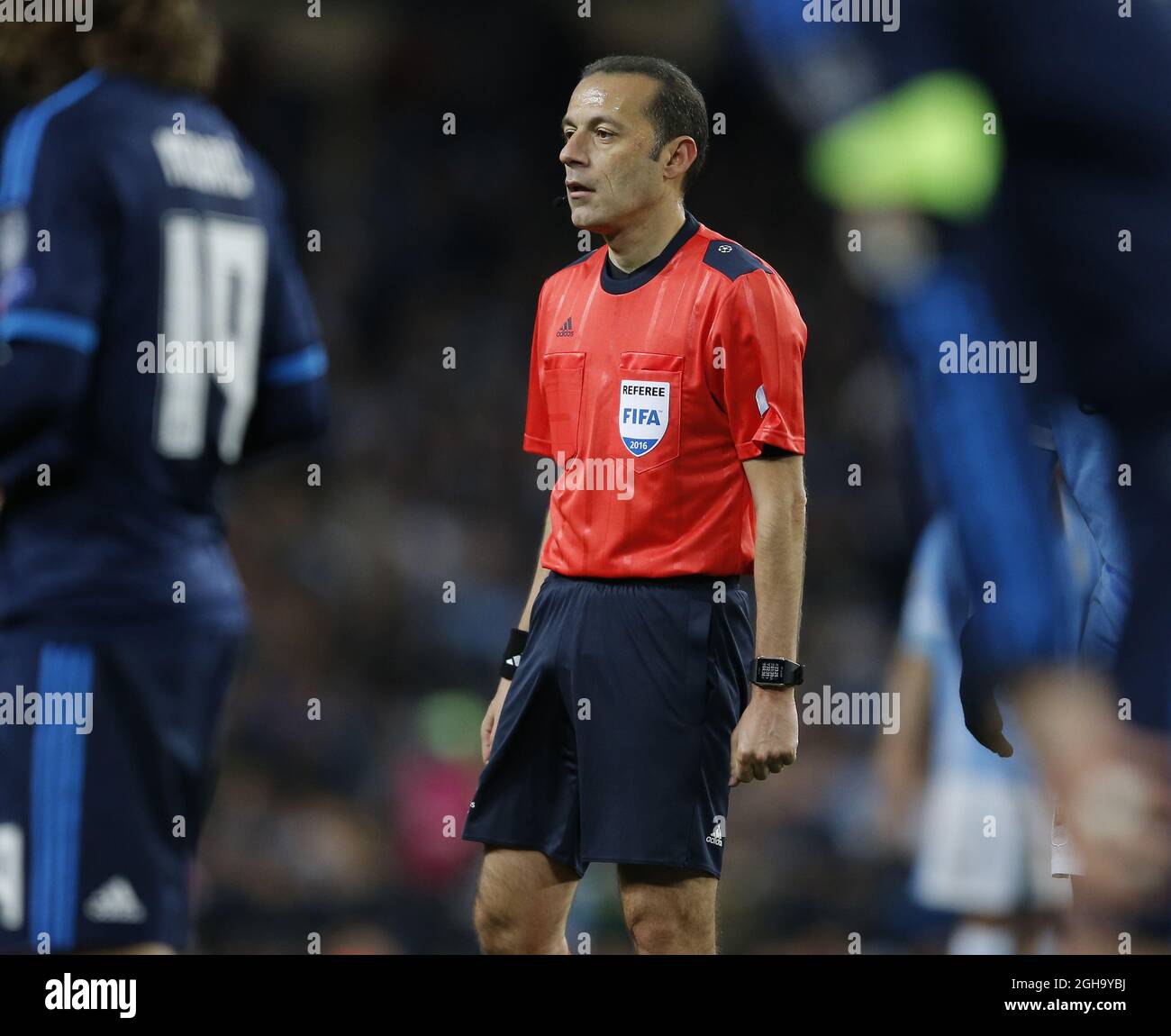 Referee Cuneyt Cakir during the UEFA Champions League Semi Final match ...