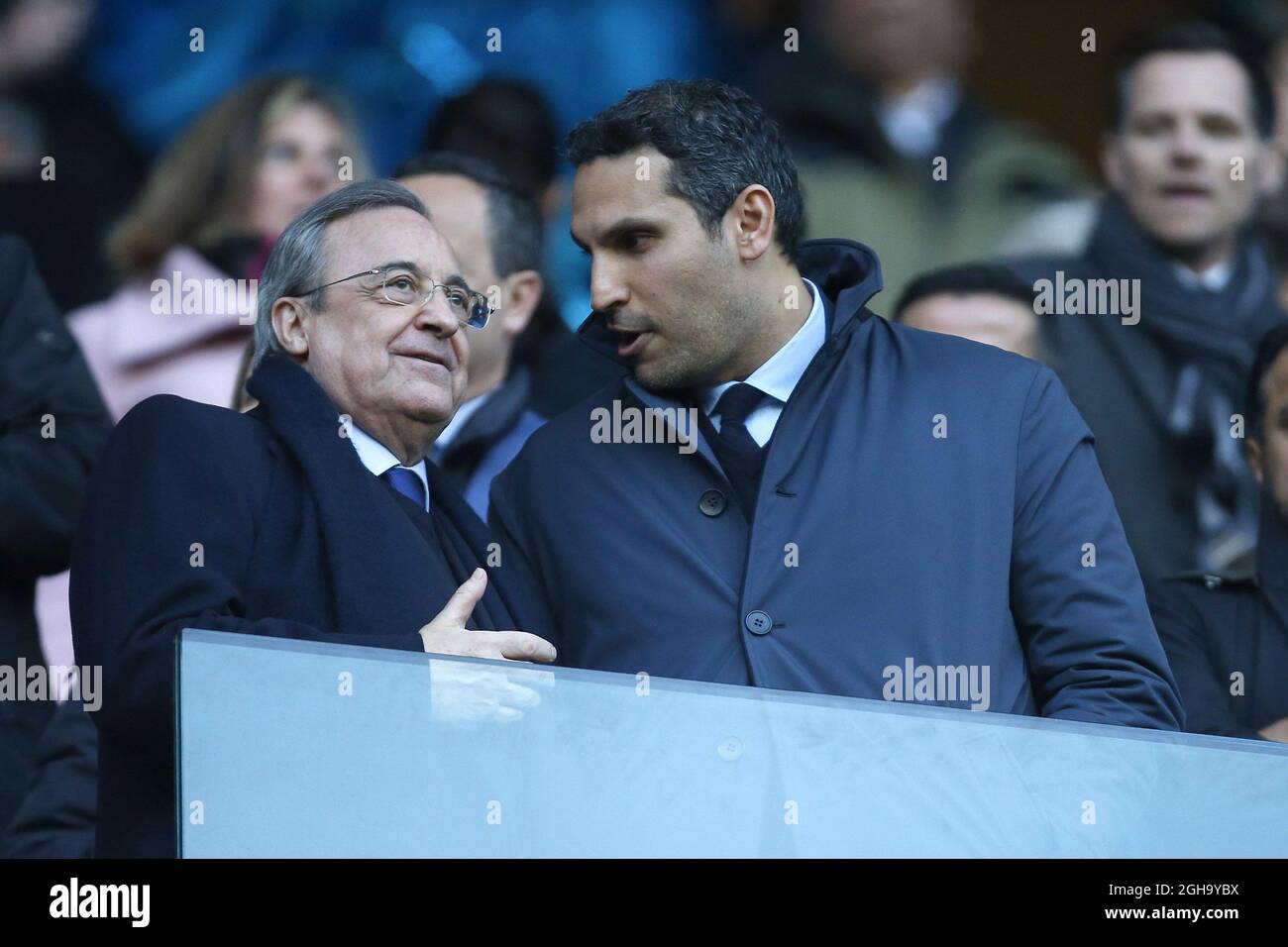 Real Madrid president Florentino Perez and chairman of Manchester City ...